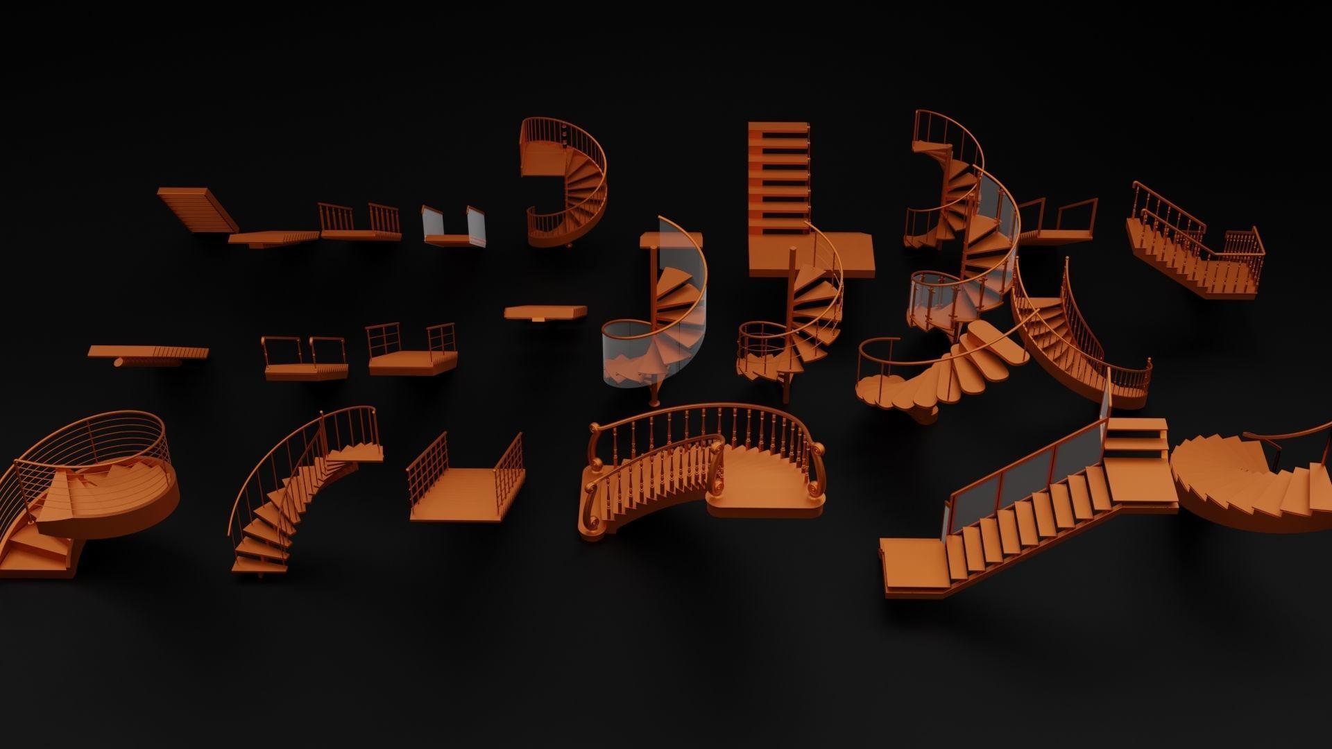 3D Stairs Kitbash 3D model | CGTrader