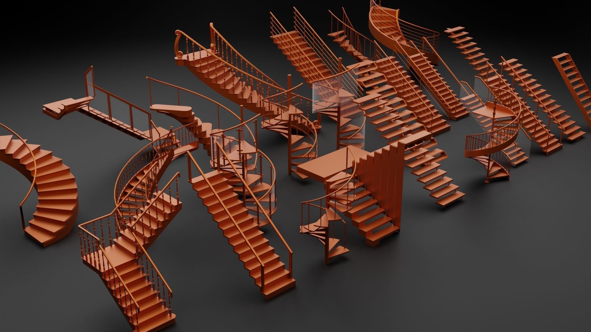 3D Stairs Kitbash 3D model | CGTrader