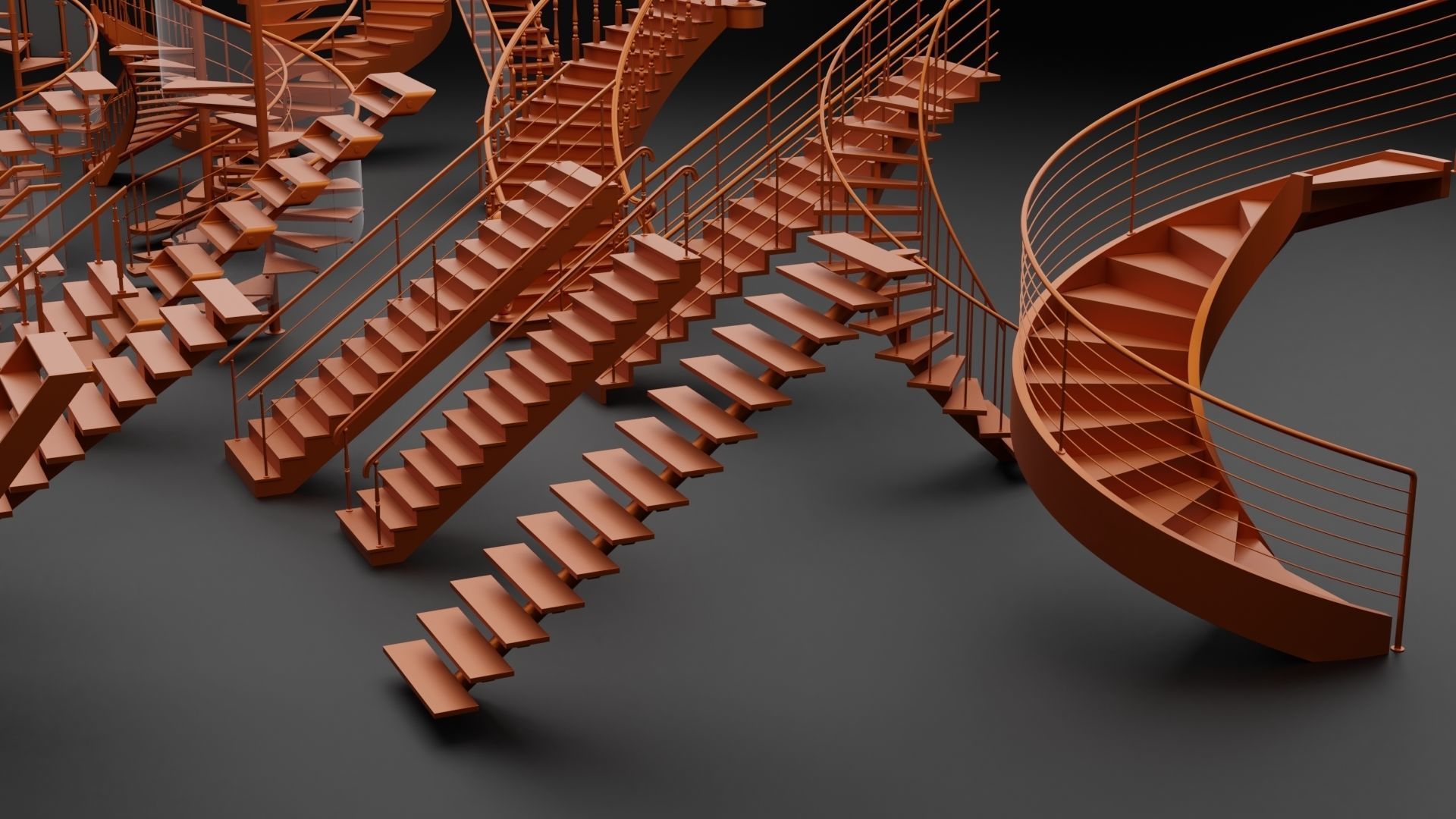 3D Stairs Kitbash 3D model | CGTrader