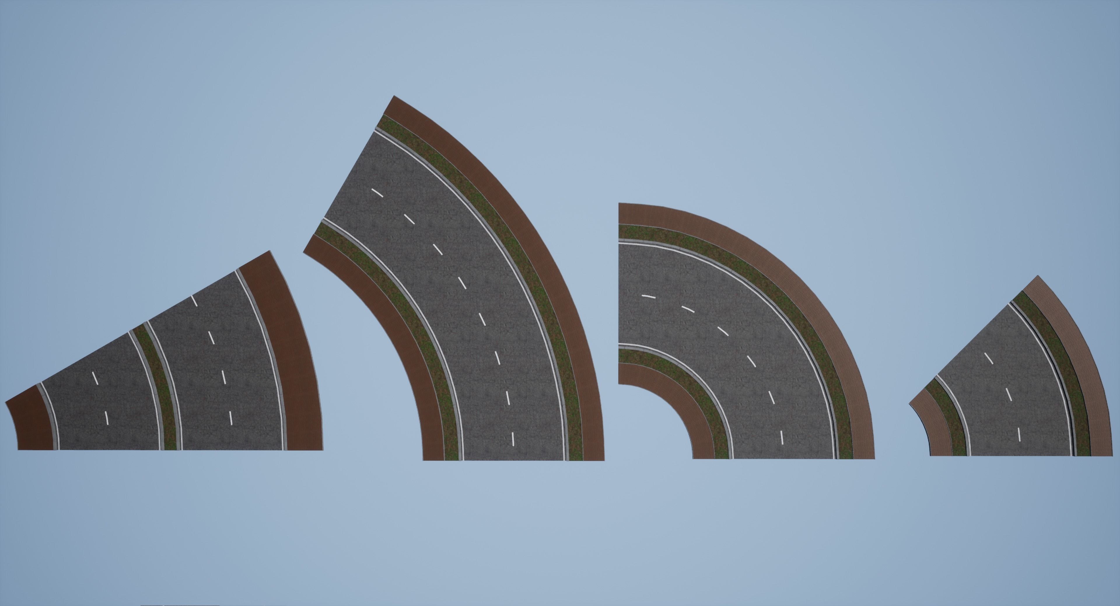 3D model Highway Streets and Construction Roads Unreal Engine Project ...