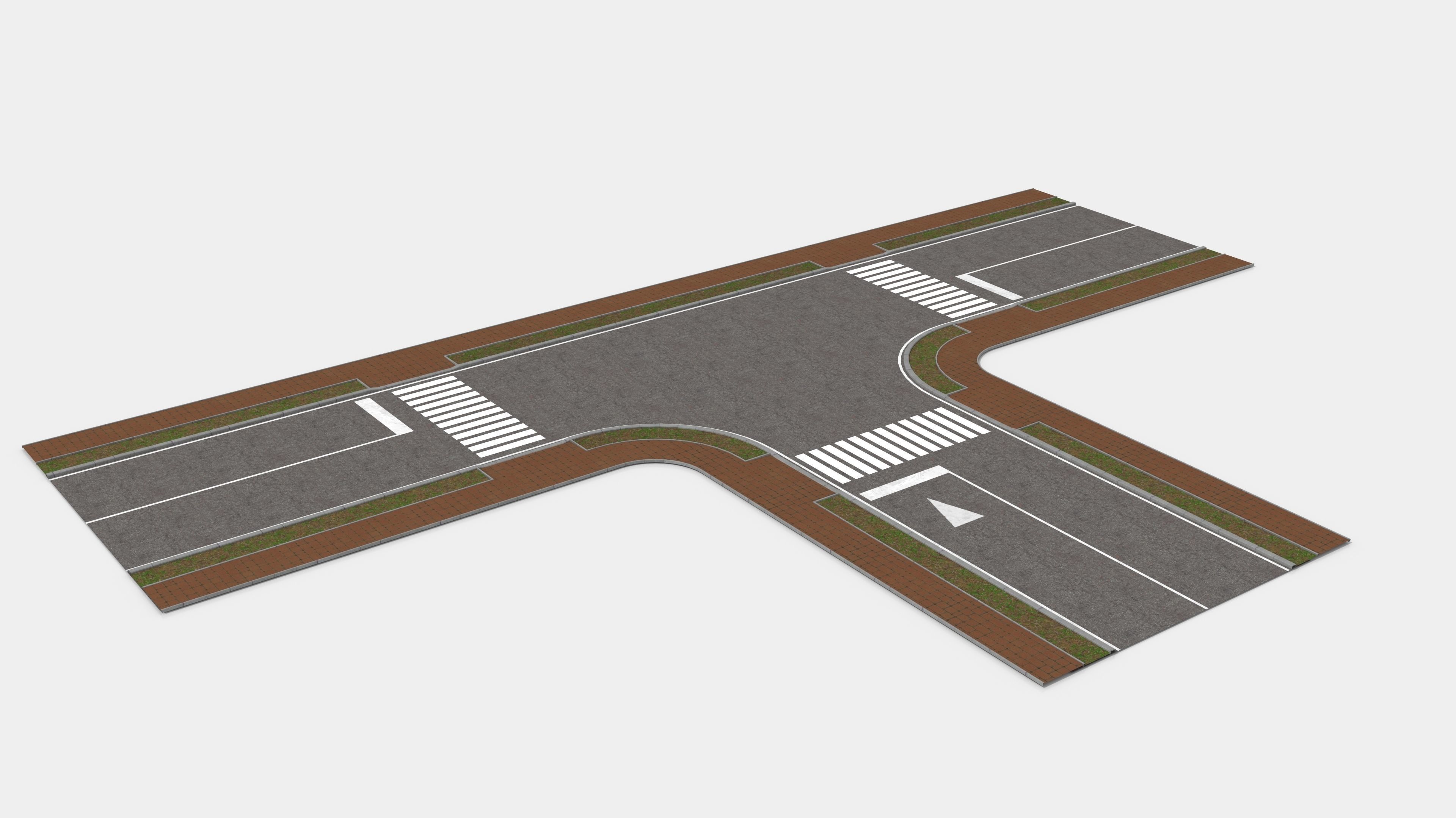 3D model Highway Streets and Construction Roads Unreal Engine Project ...