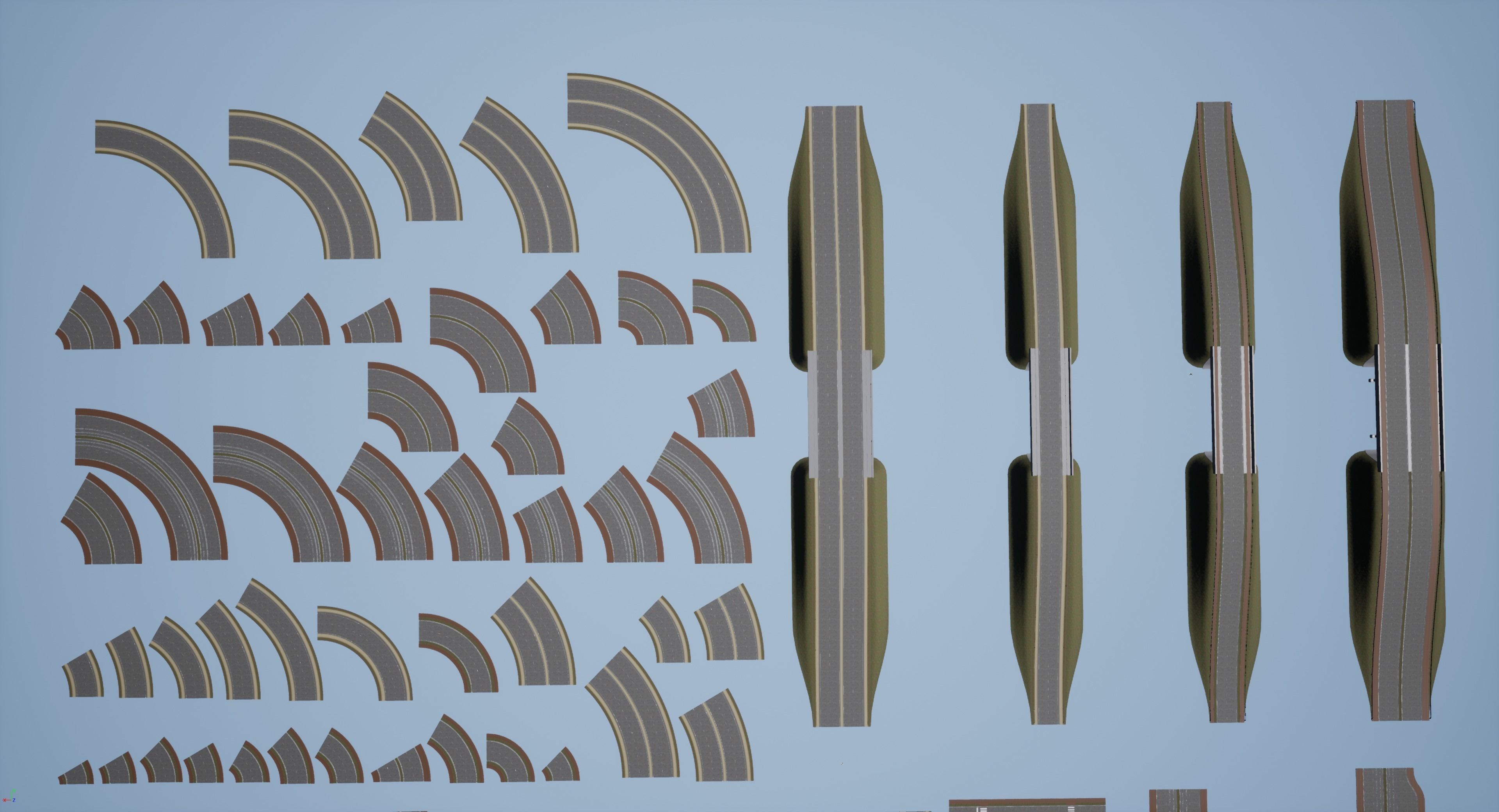 3D model Highway Streets and Construction Roads Unreal Engine Project ...