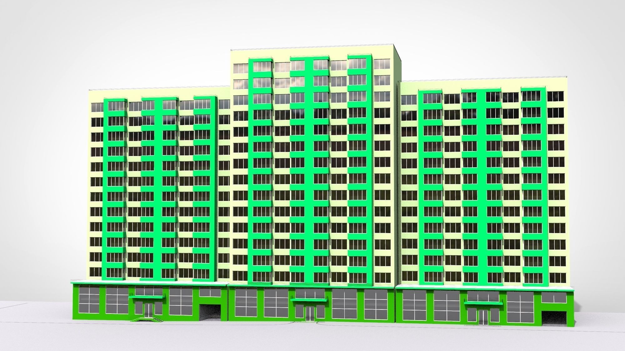 Residential complex 3D model | CGTrader