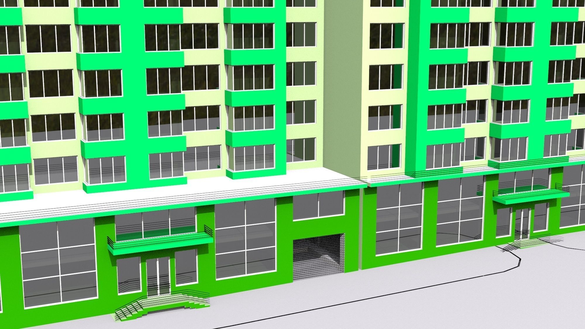 Residential complex 3D model | CGTrader