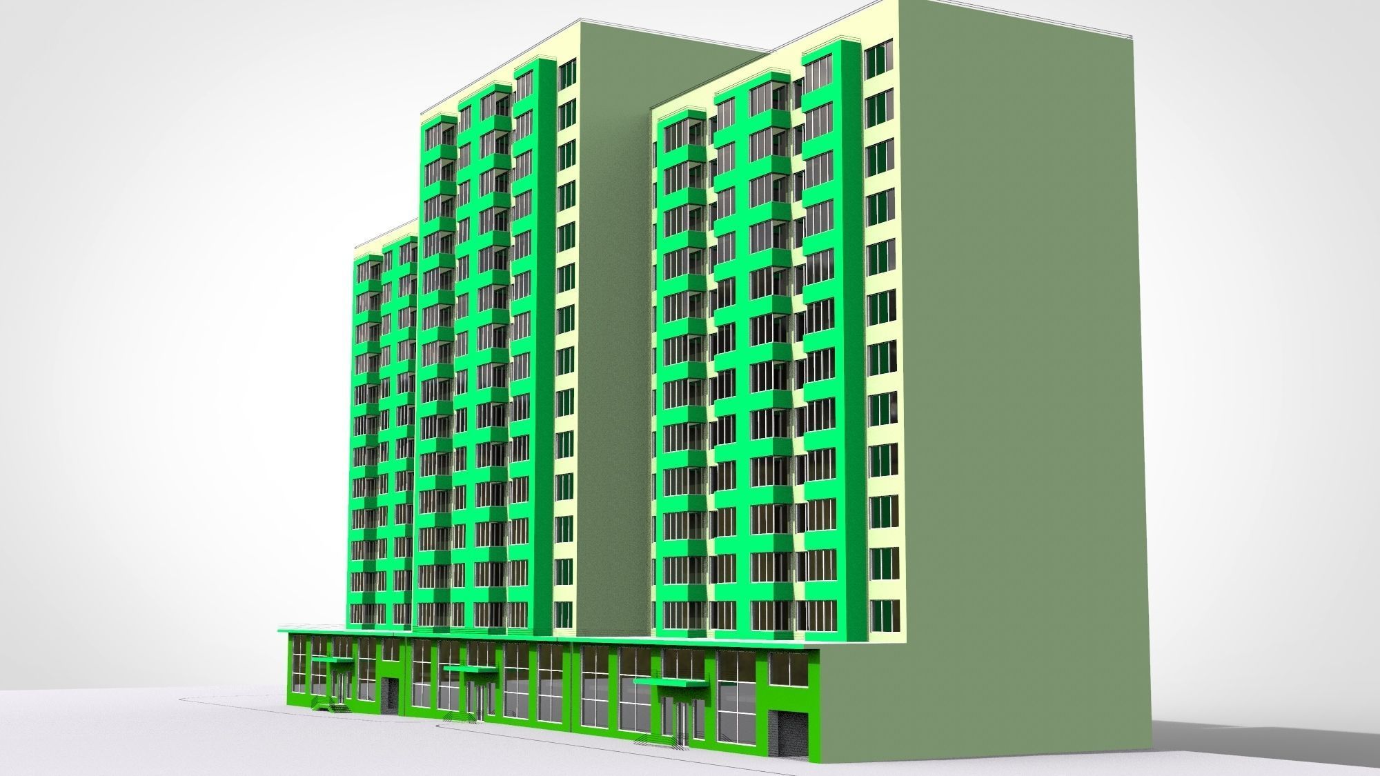 Residential complex 3D model | CGTrader