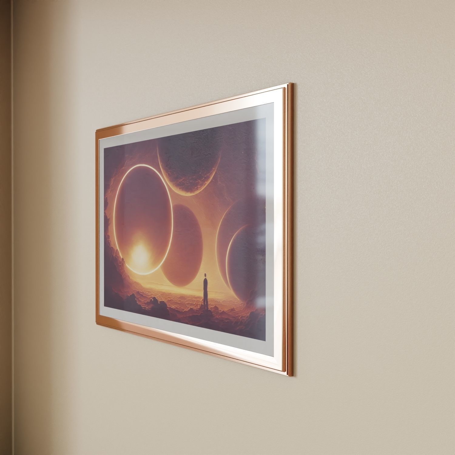 Framed Artwork Surrealist Landscape 1 3D model | CGTrader