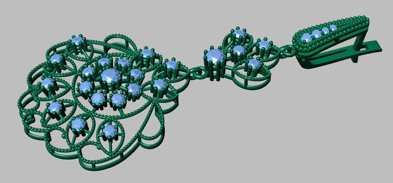 Earring 3D model 3D printable model 0102-49 free 3D model 3D printable ...