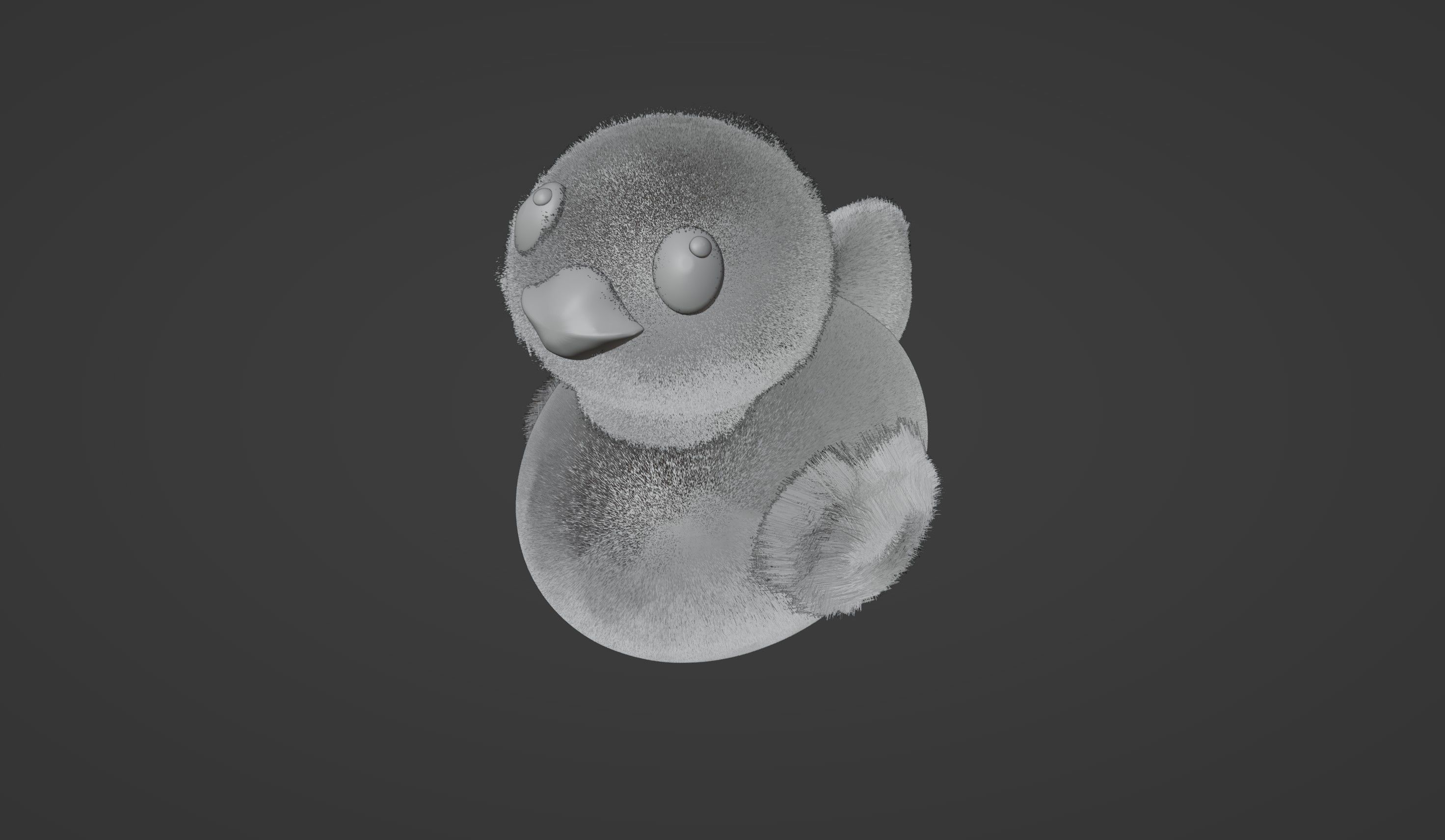 Little fluffy duck 3D model | CGTrader