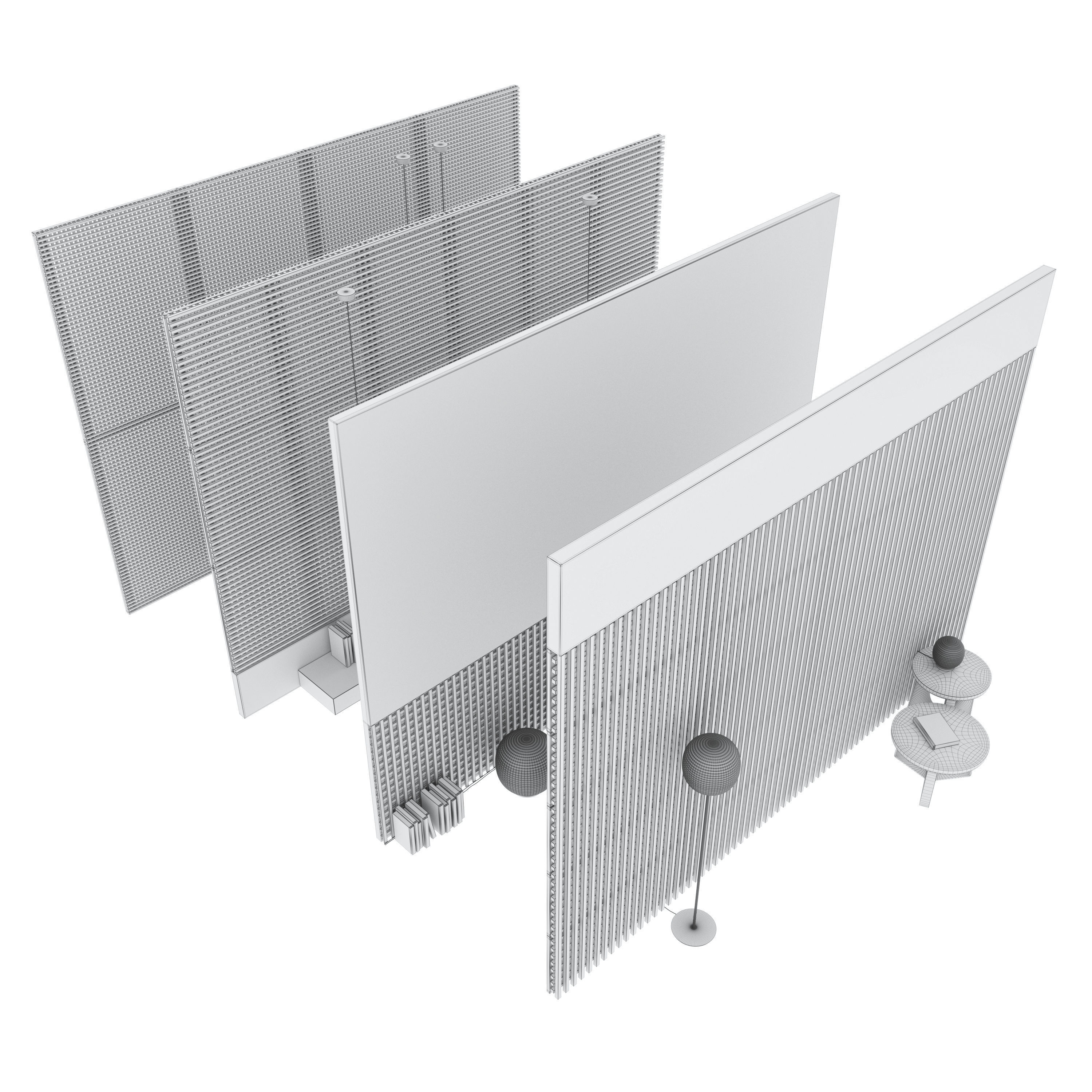 Decorative wall panel set 78 3D model | CGTrader