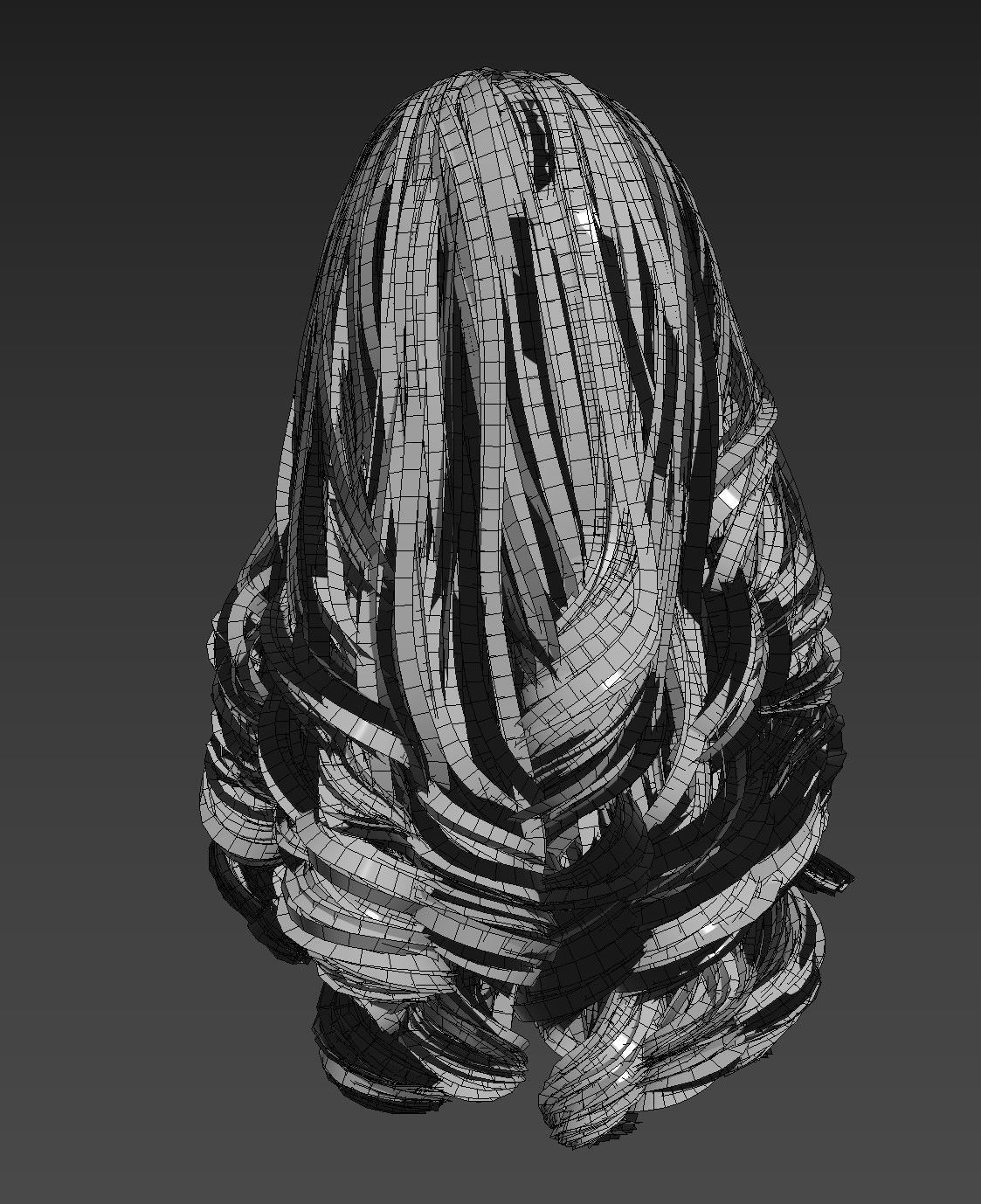 3D model Long female hair VR / AR / low-poly rigged | CGTrader