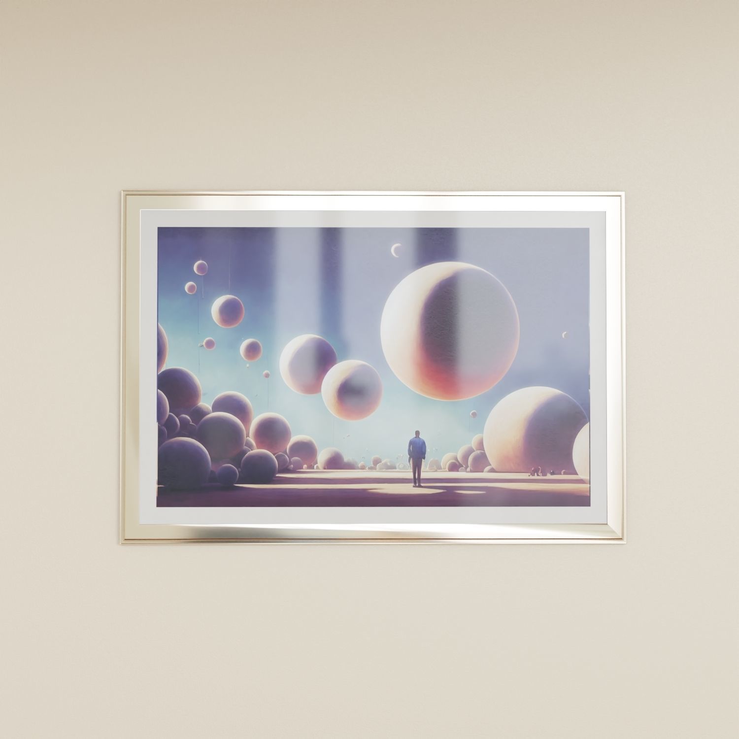 Framed Artwork Surrealist Landscape 2 3D model | CGTrader