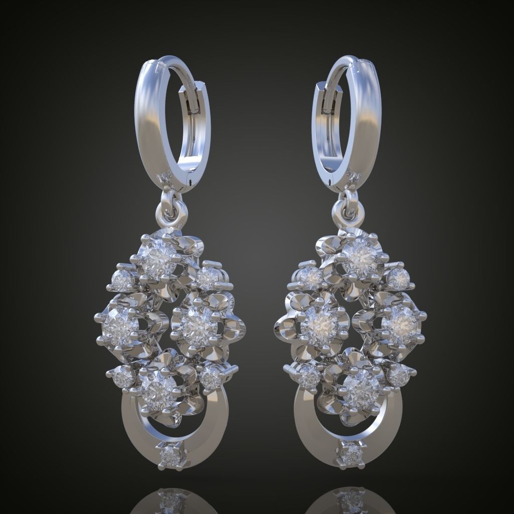 Earring 3D model 3D printable model 0107-10ol21n free 3D model 3D ...