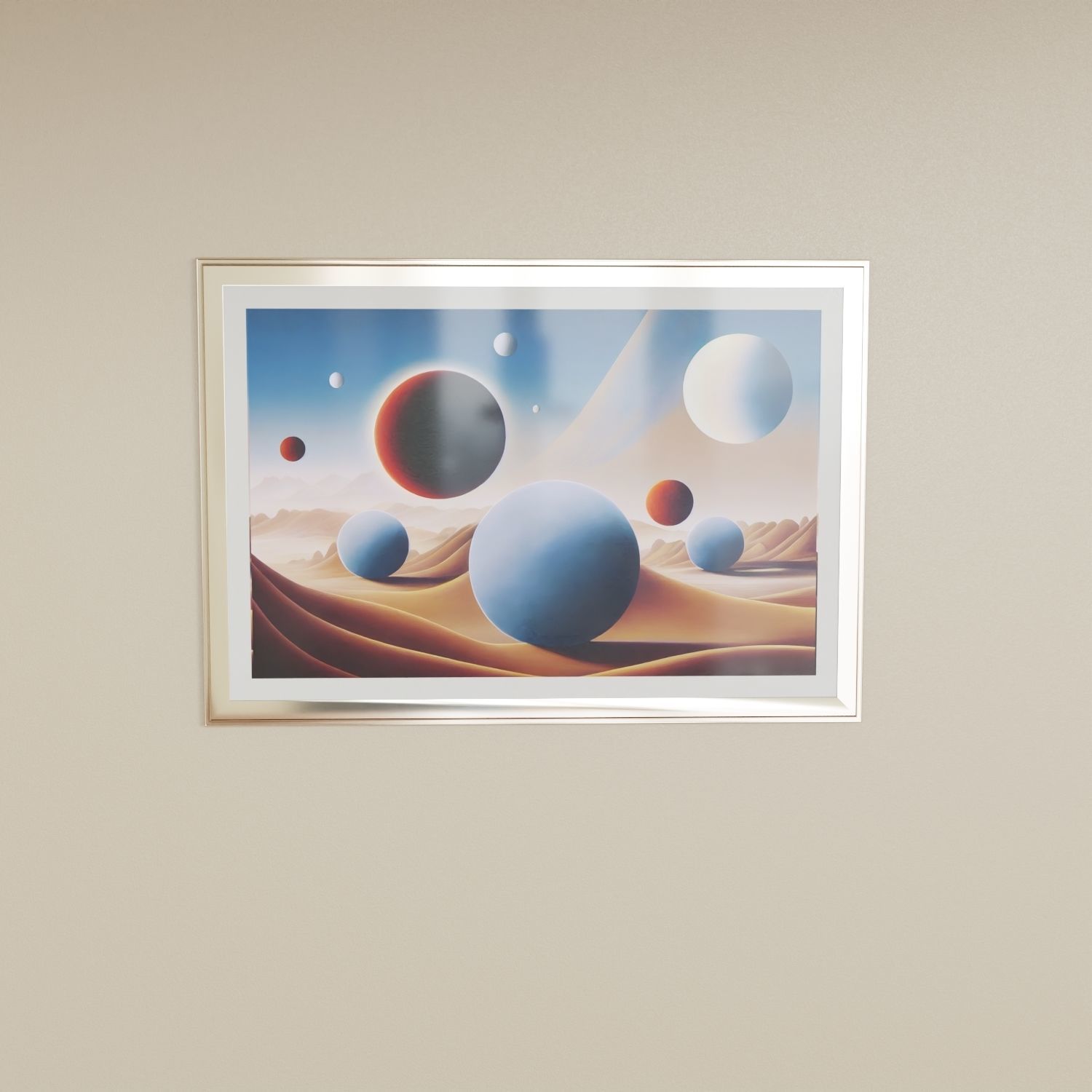 Framed Artwork Surrealist Landscape 3 3D model | CGTrader