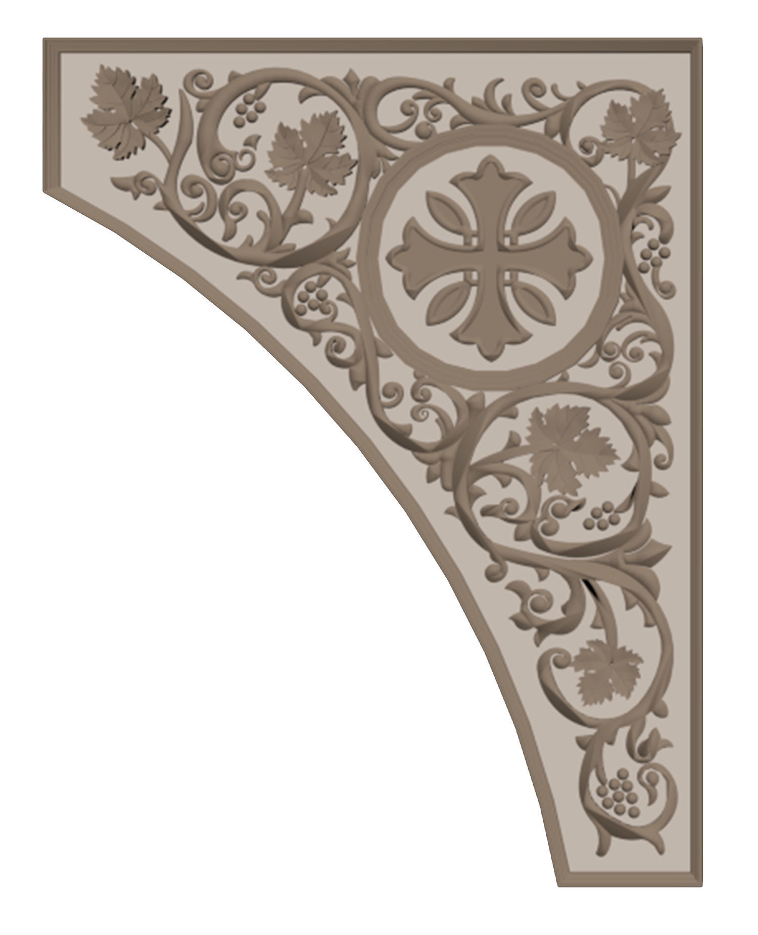 Church decor wood 249 3D model | CGTrader