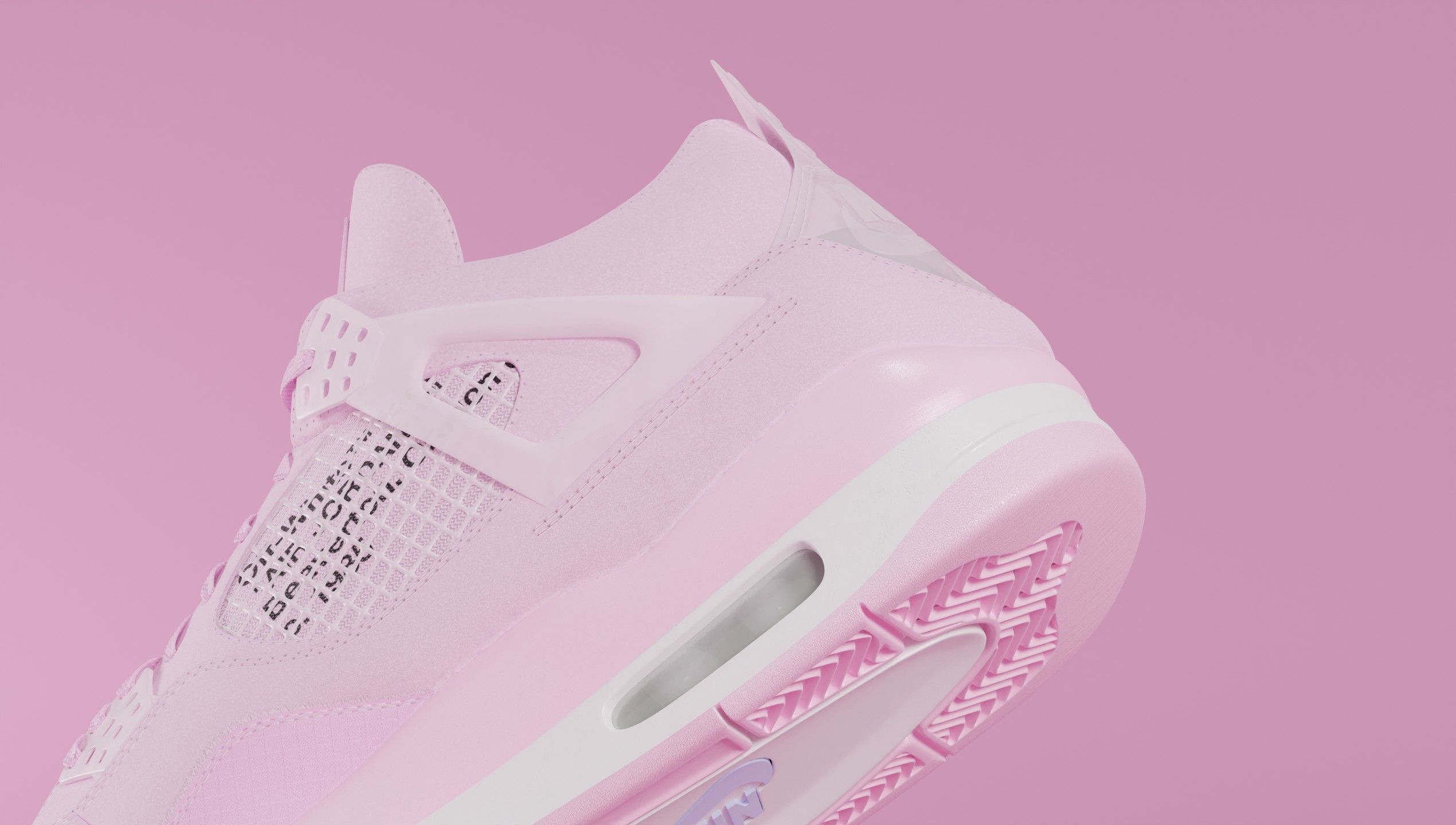 3D model Jordan 4 Off White Pink VR / AR / low-poly | CGTrader