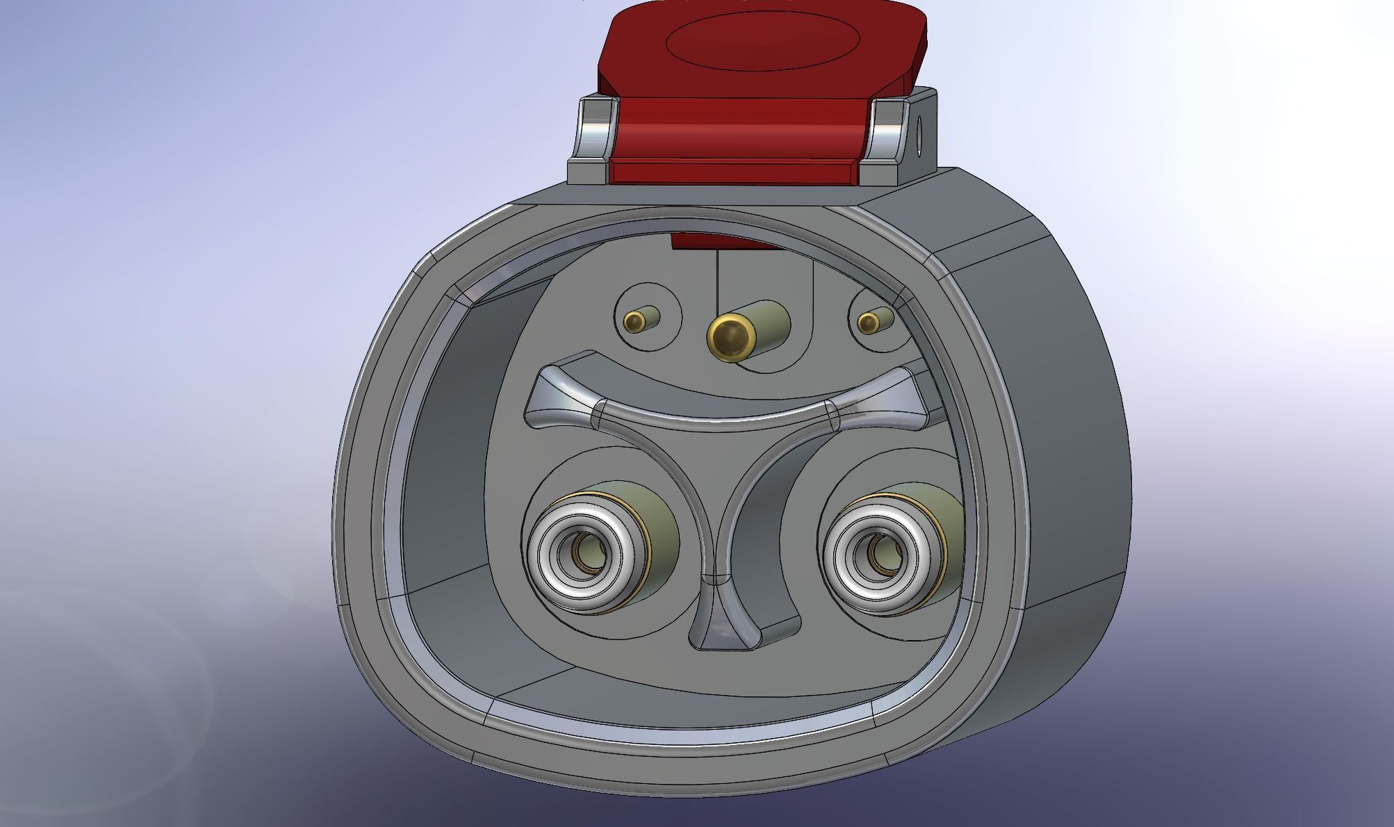 Tesla male connector with button lock mechanism size matching 3D model ...