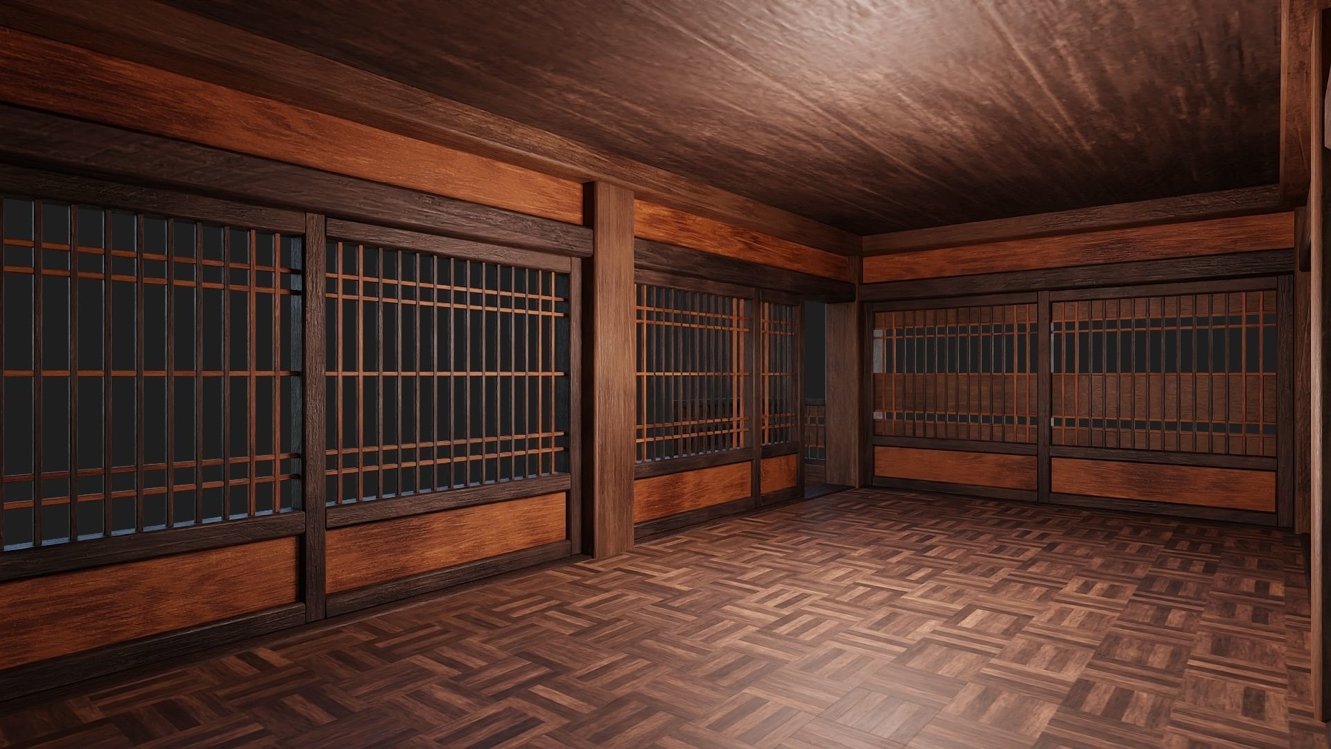 3D model 4 Old Japanese Building Pack 4K Textures GameReady 113 to 116 ...