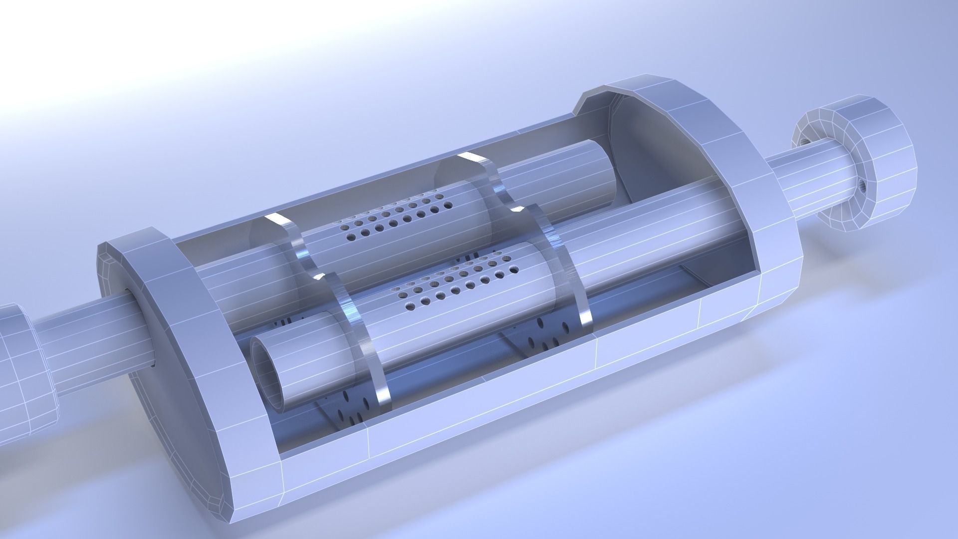 Muffler Cross-Section 3D model 3D model | CGTrader