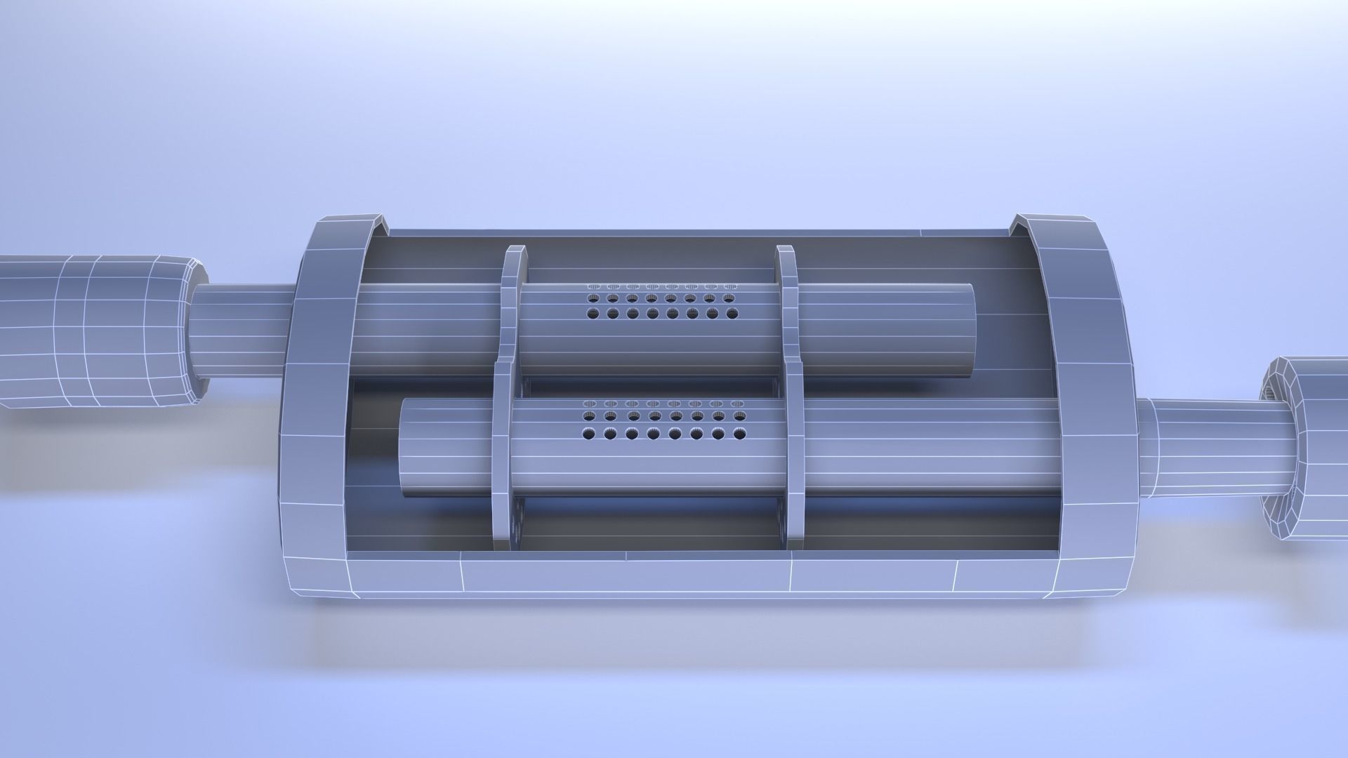 Muffler Cross-Section 3D model 3D model | CGTrader