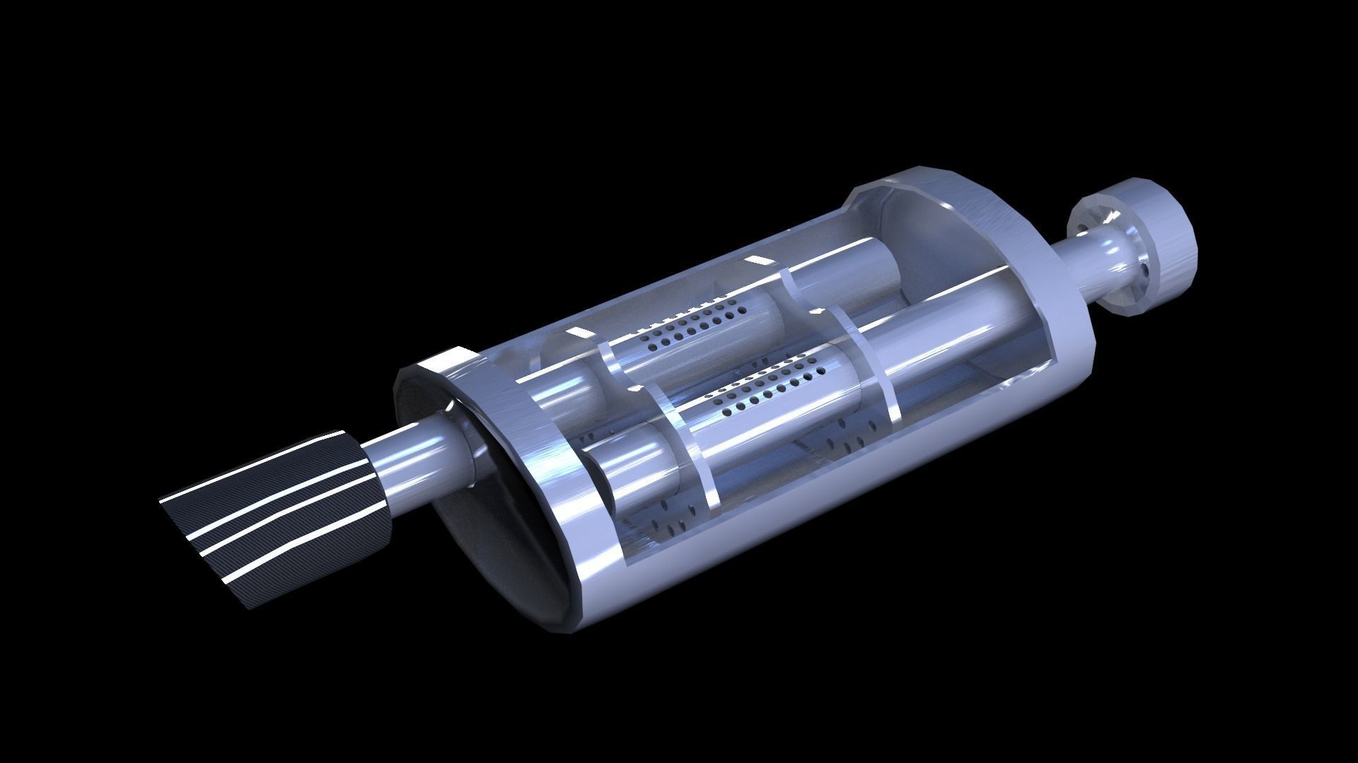 Muffler Cross-Section 3D model 3D model | CGTrader