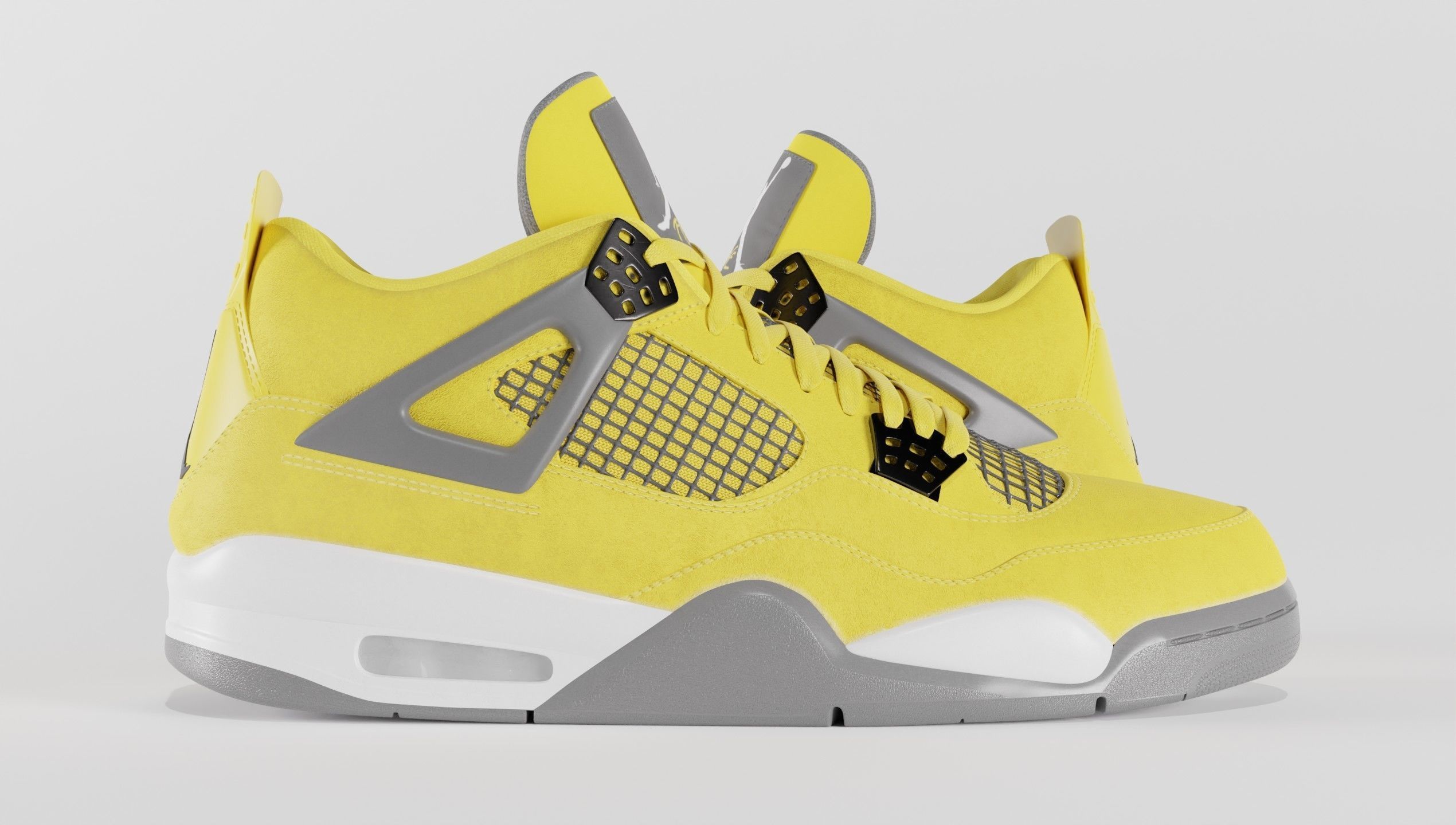 3D model Jordan 4 Retro Lightning VR / AR / low-poly | CGTrader