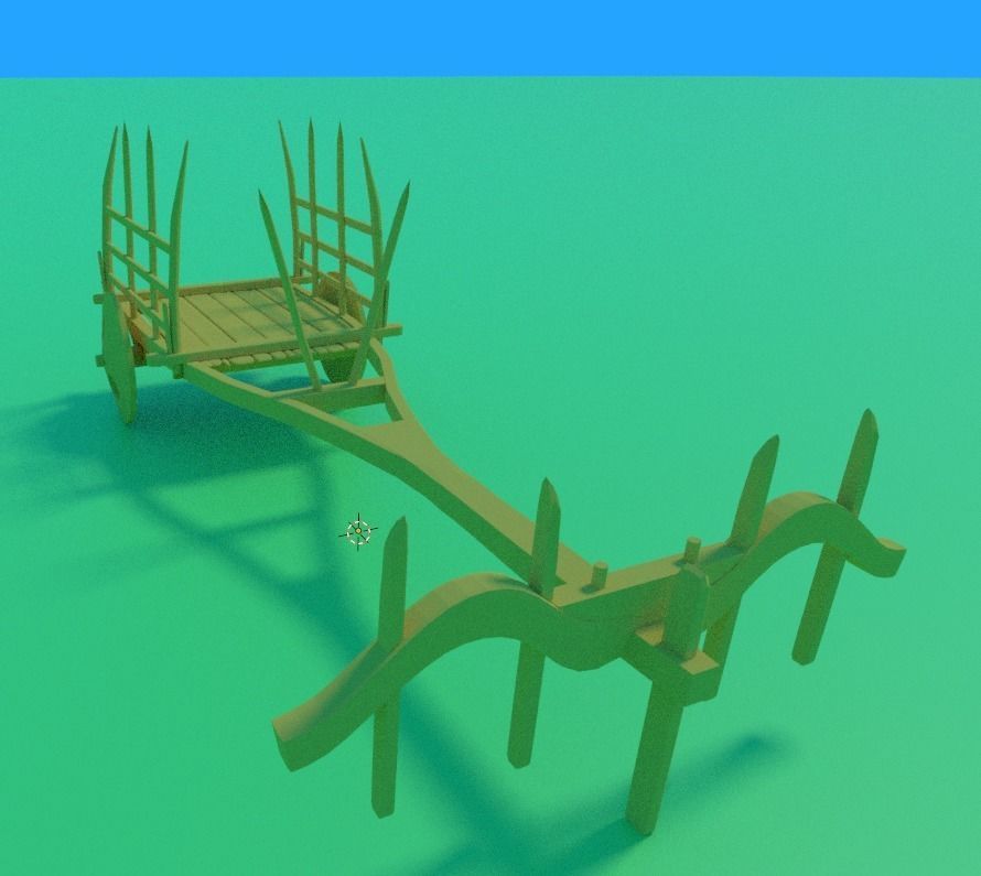 Ox cart 3D model | CGTrader