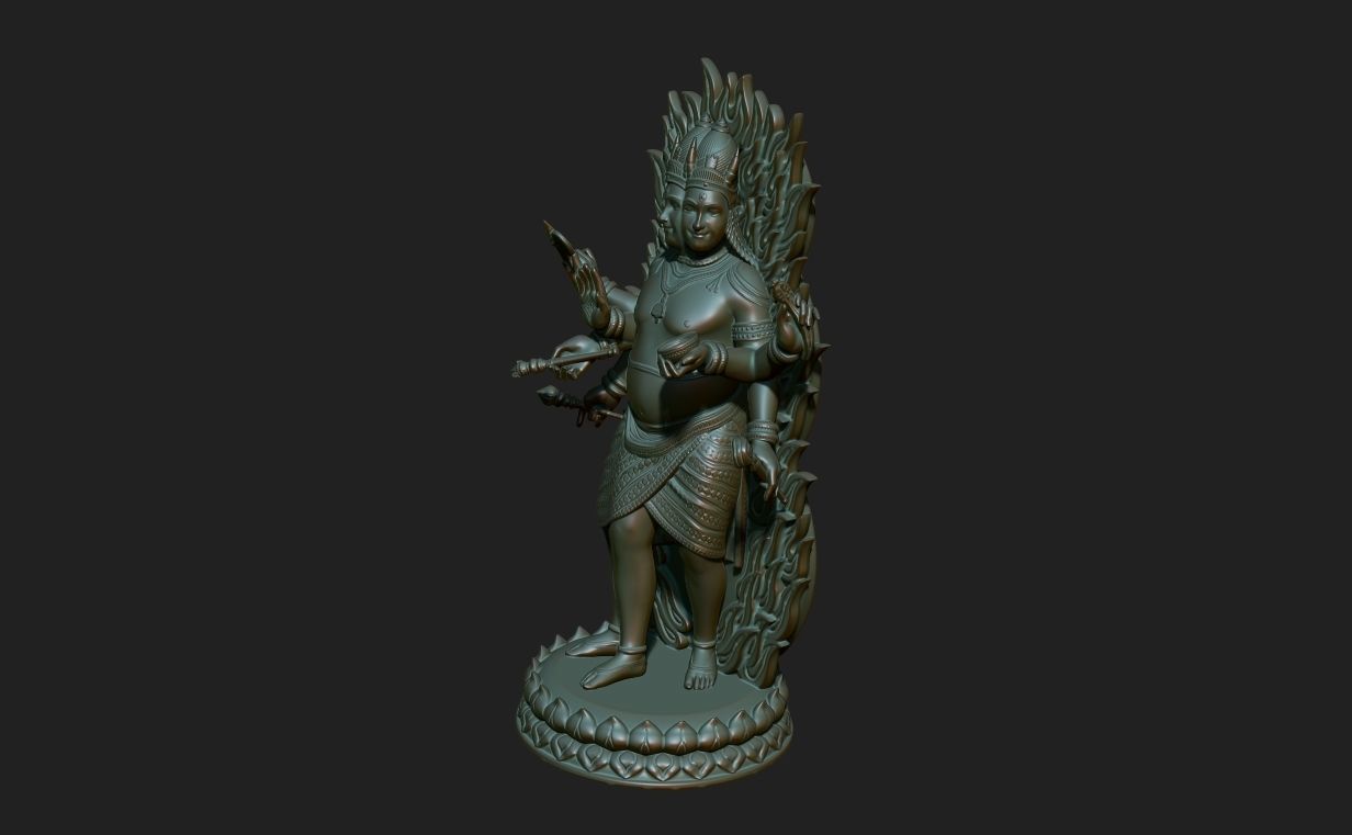 Hindu God Statue 220830 3D model 3D printable | CGTrader
