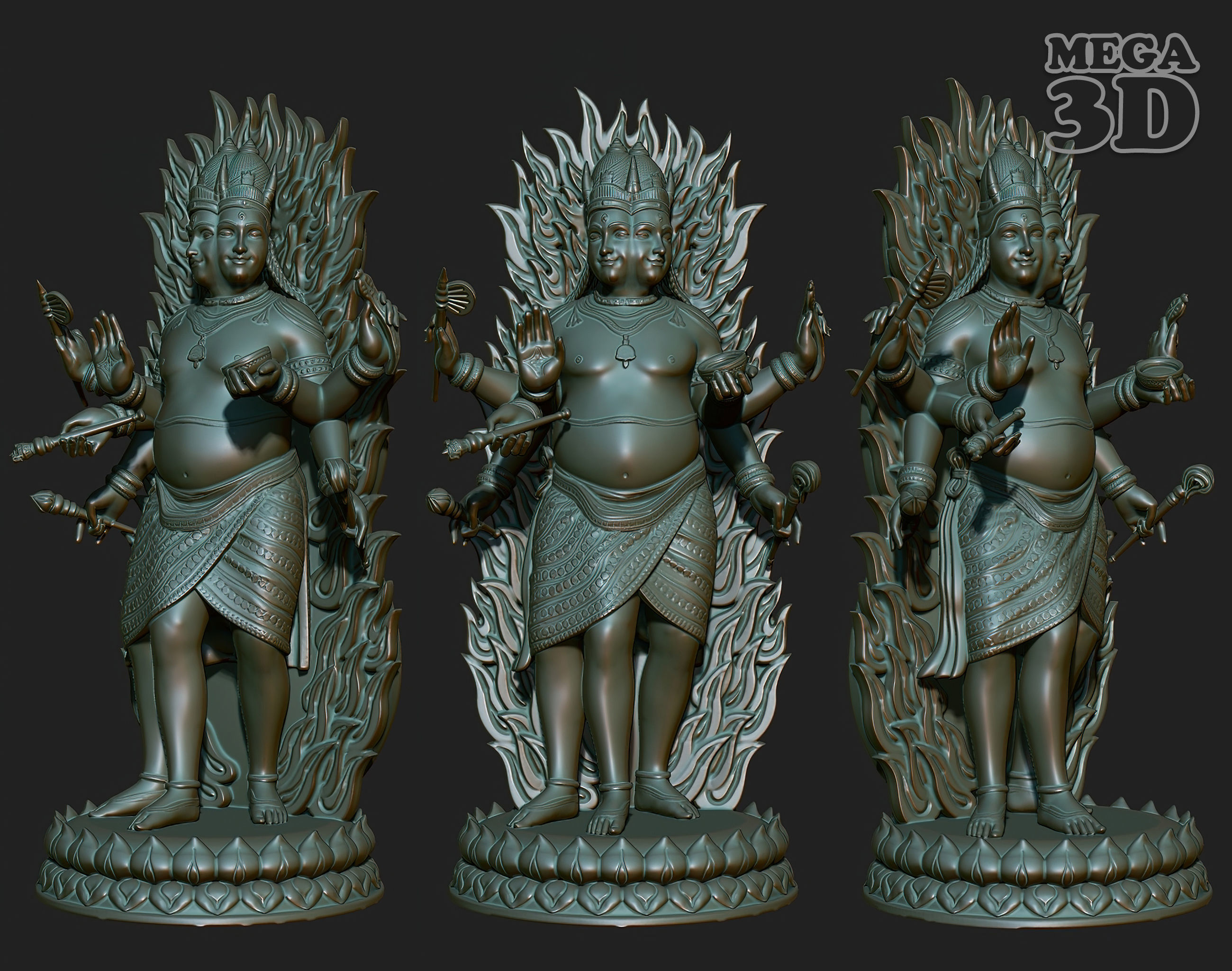 Hindu God Statue 220830 3D model 3D printable | CGTrader