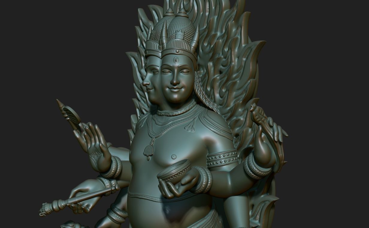 Hindu God Statue 220830 3D model 3D printable | CGTrader