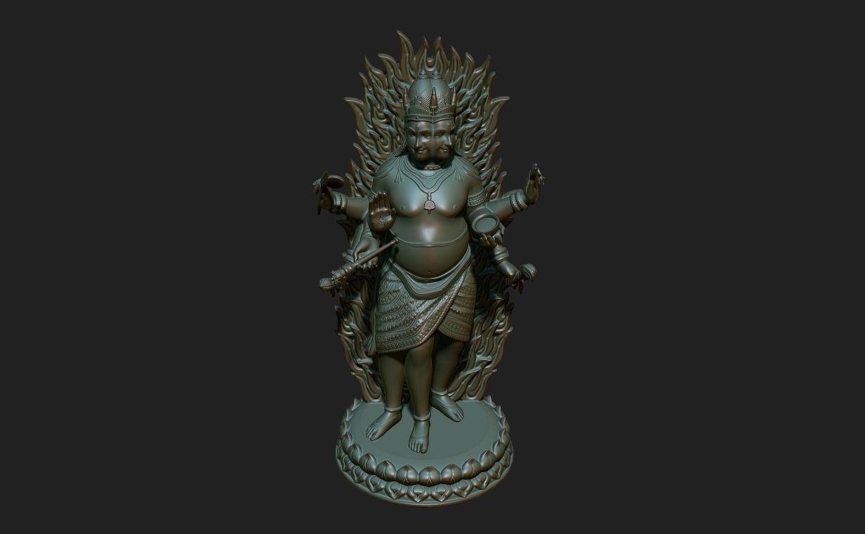 Hindu God Statue 220830 3D model 3D printable | CGTrader