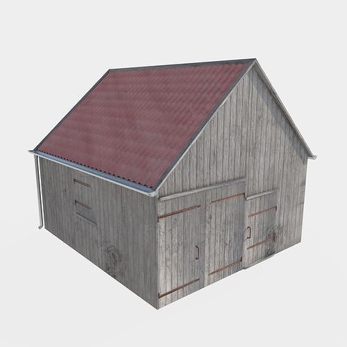 3D model wooden shed VR / AR / low-poly | CGTrader