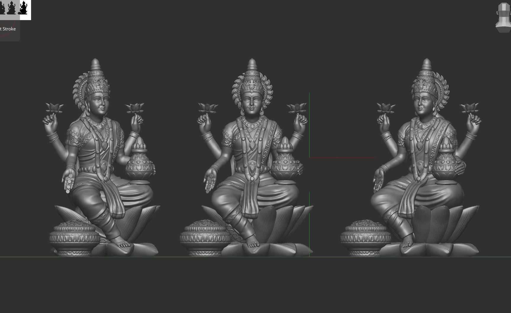 Goddess Lakshmi 3D model 3D printable | CGTrader