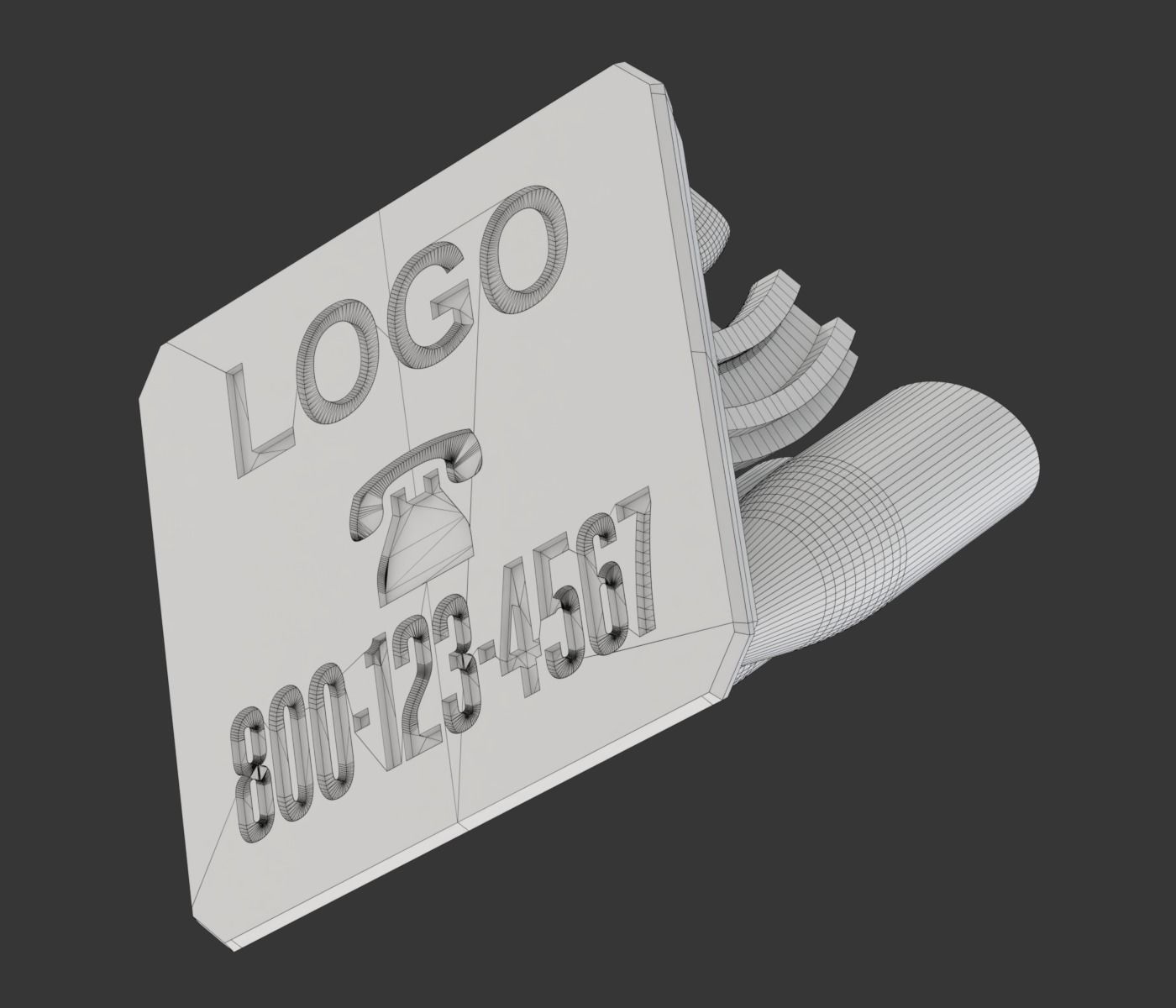 Printable Sweeping Text Plate With Pen Holder 3D model 3D printable ...