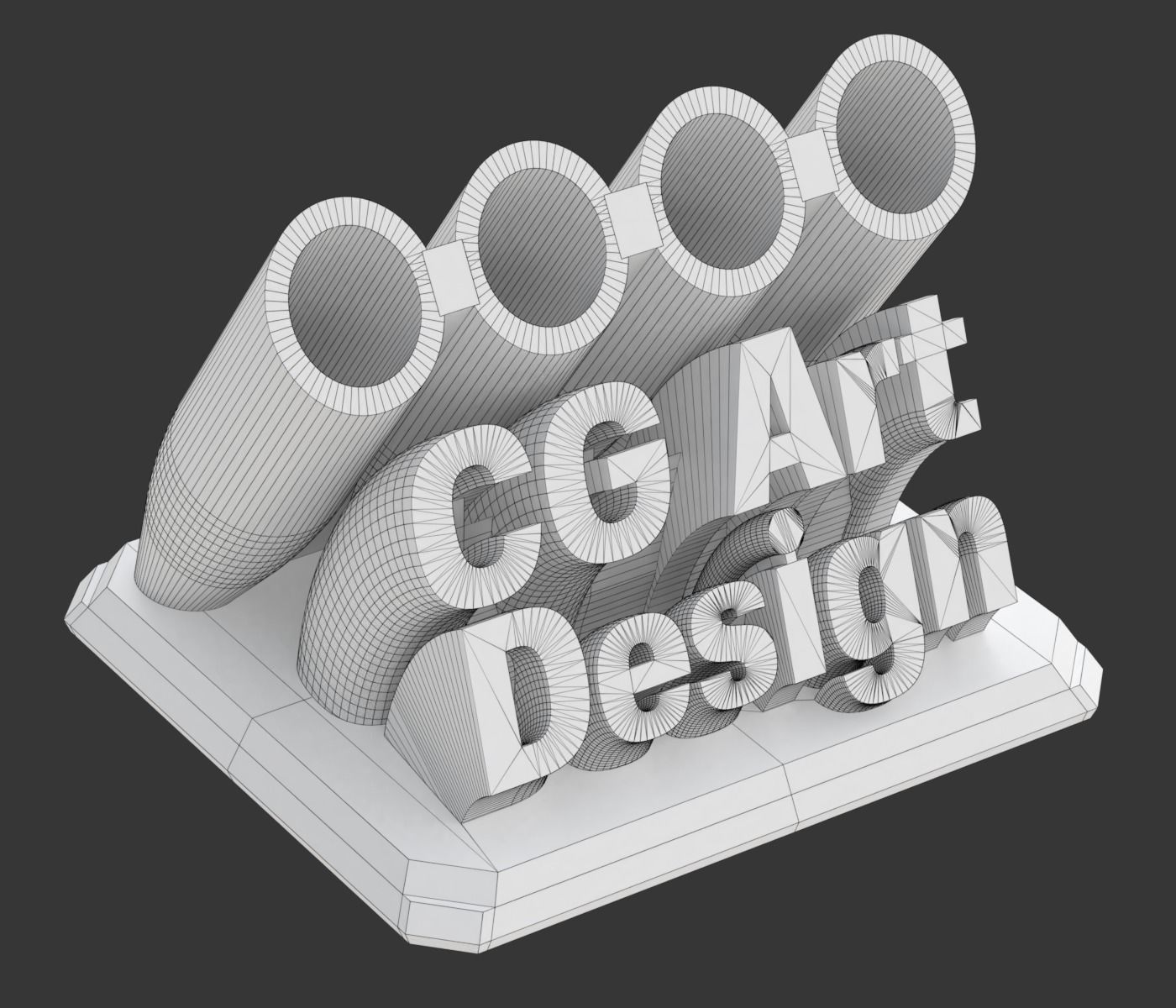 Printable Sweeping Text Plate With Pen Holder 3D model 3D printable ...