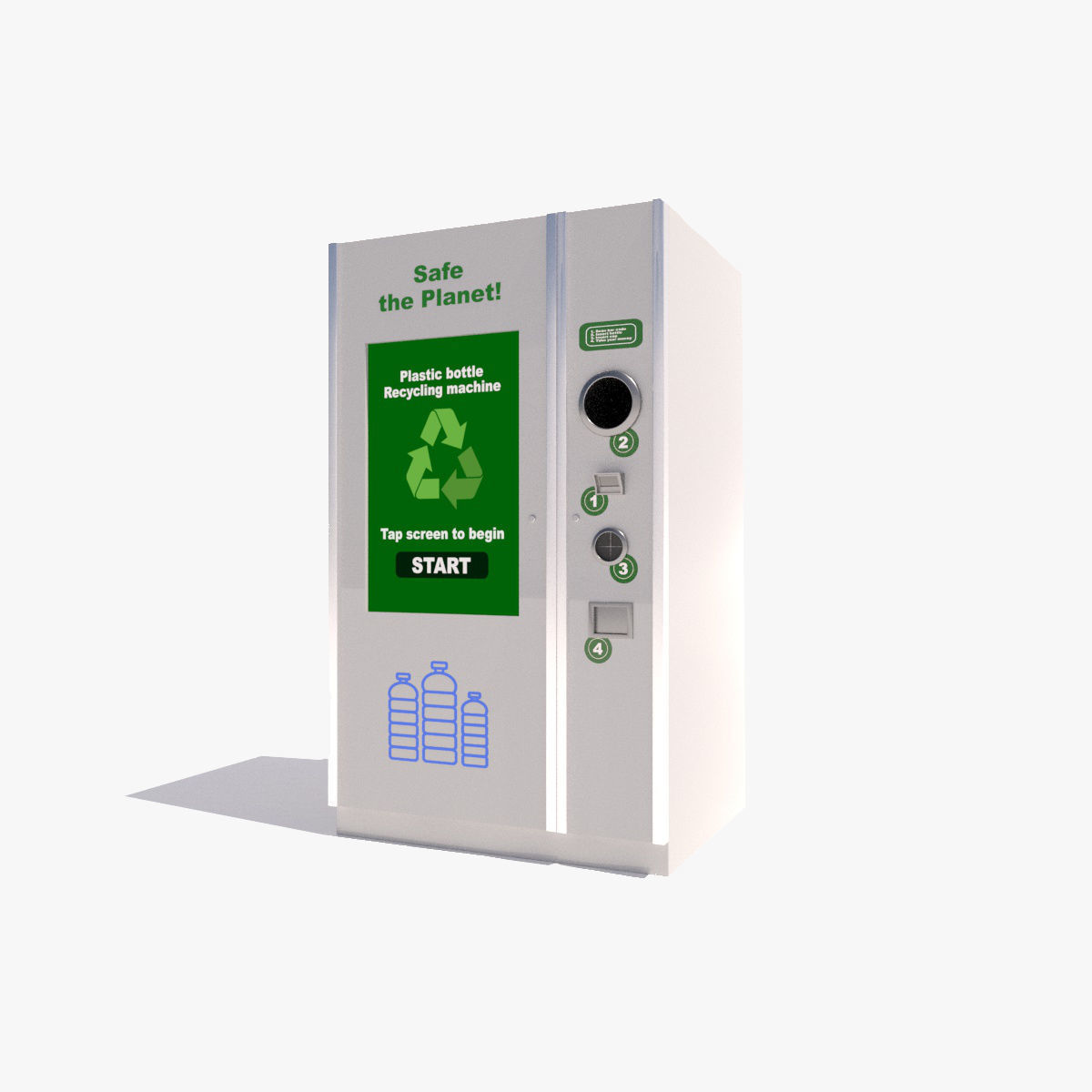 Reverse Vending Machine for Plastic Bottles 3D model | CGTrader