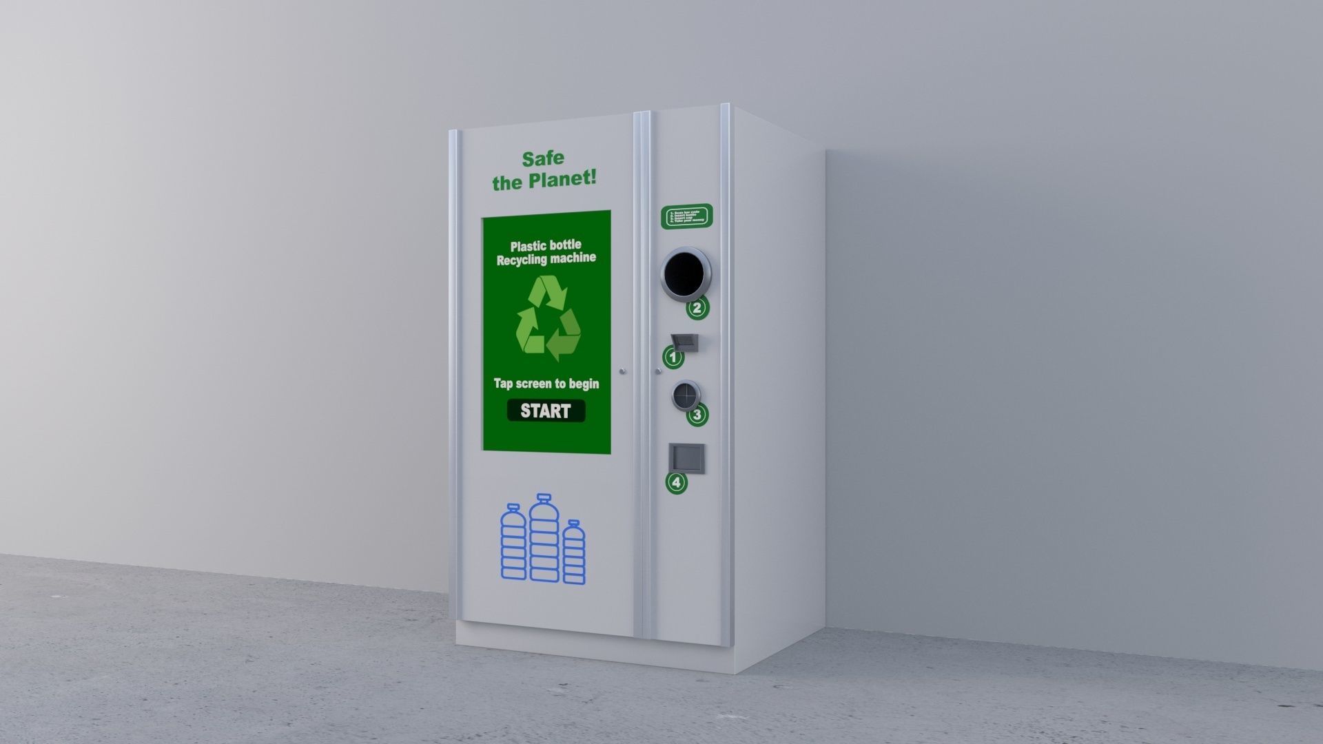 Reverse Vending Machine for Plastic Bottles 3D model | CGTrader