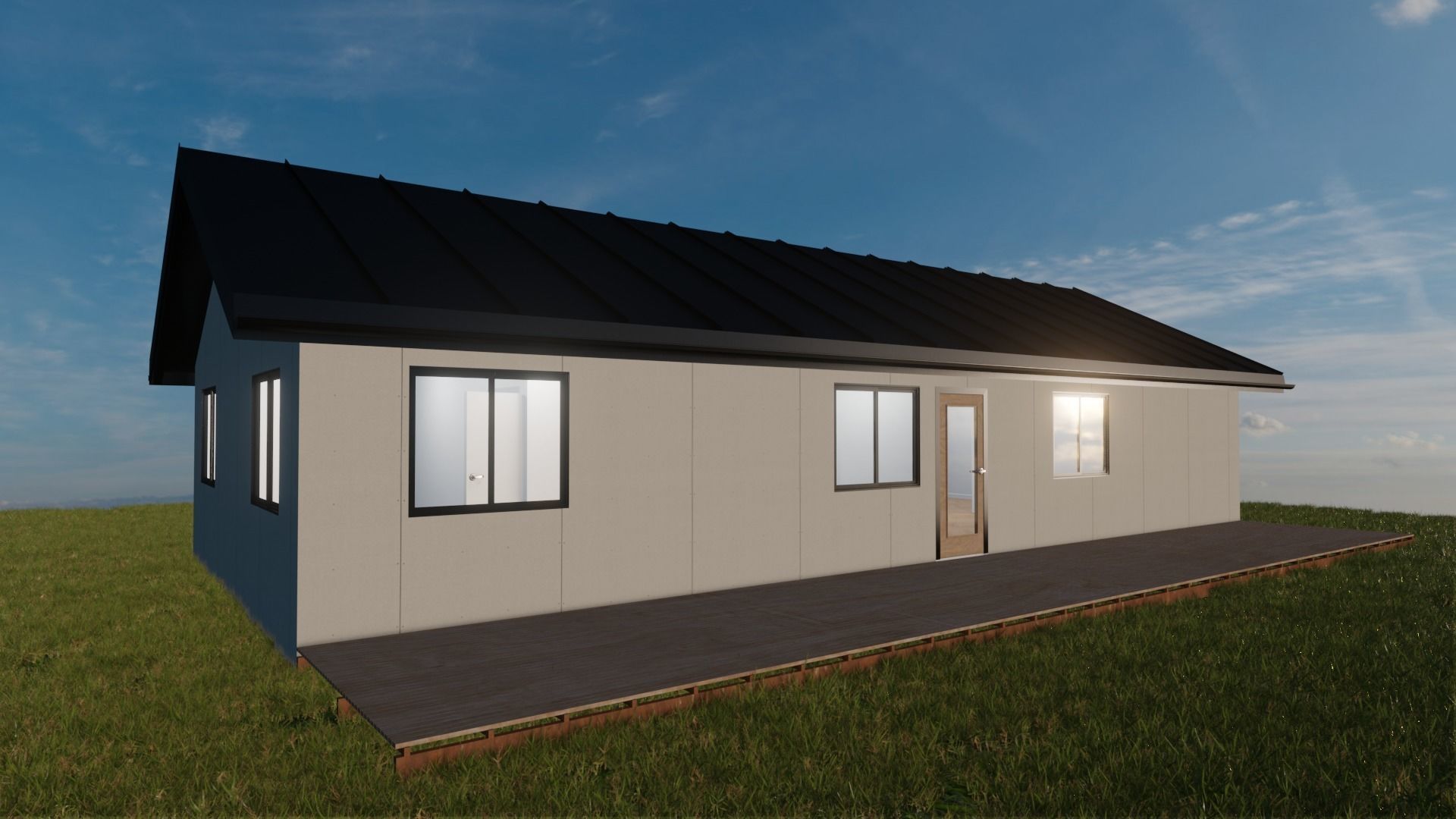 Simple Gable House 3D model | CGTrader