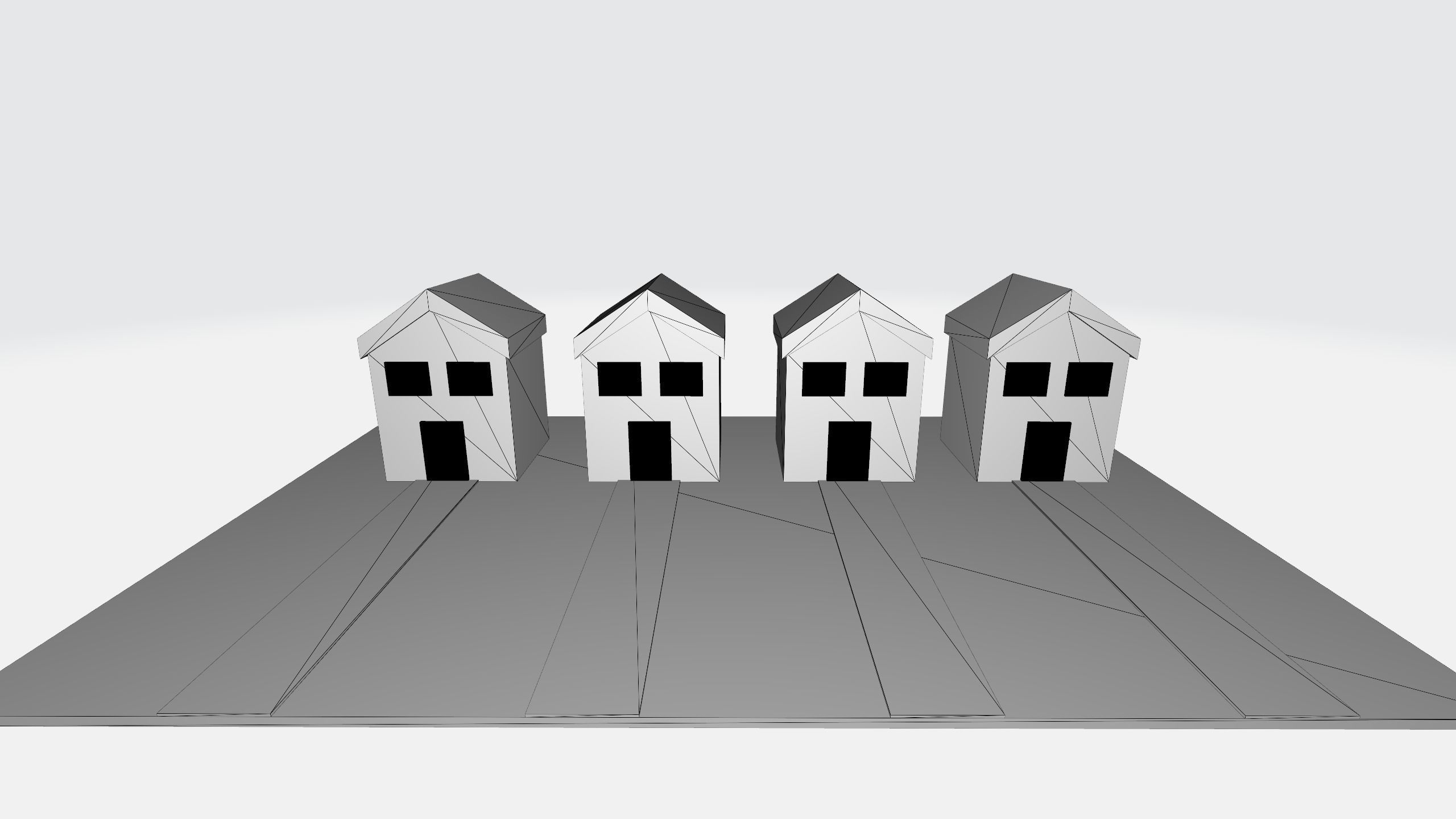 Free low poly simple house for free game asset free VR / AR / low-poly ...