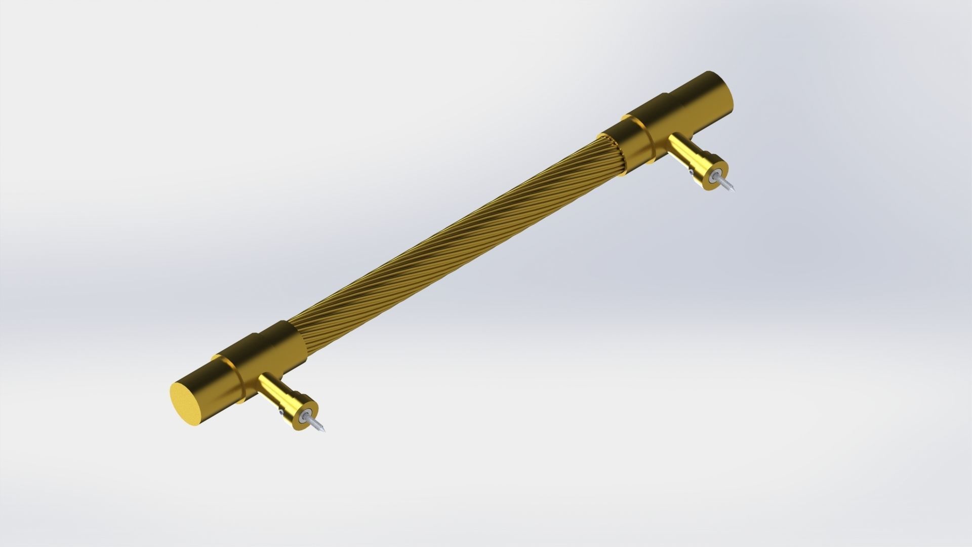 500mm Pull Handle With Technical Drawing and Montage Guide 3D model ...