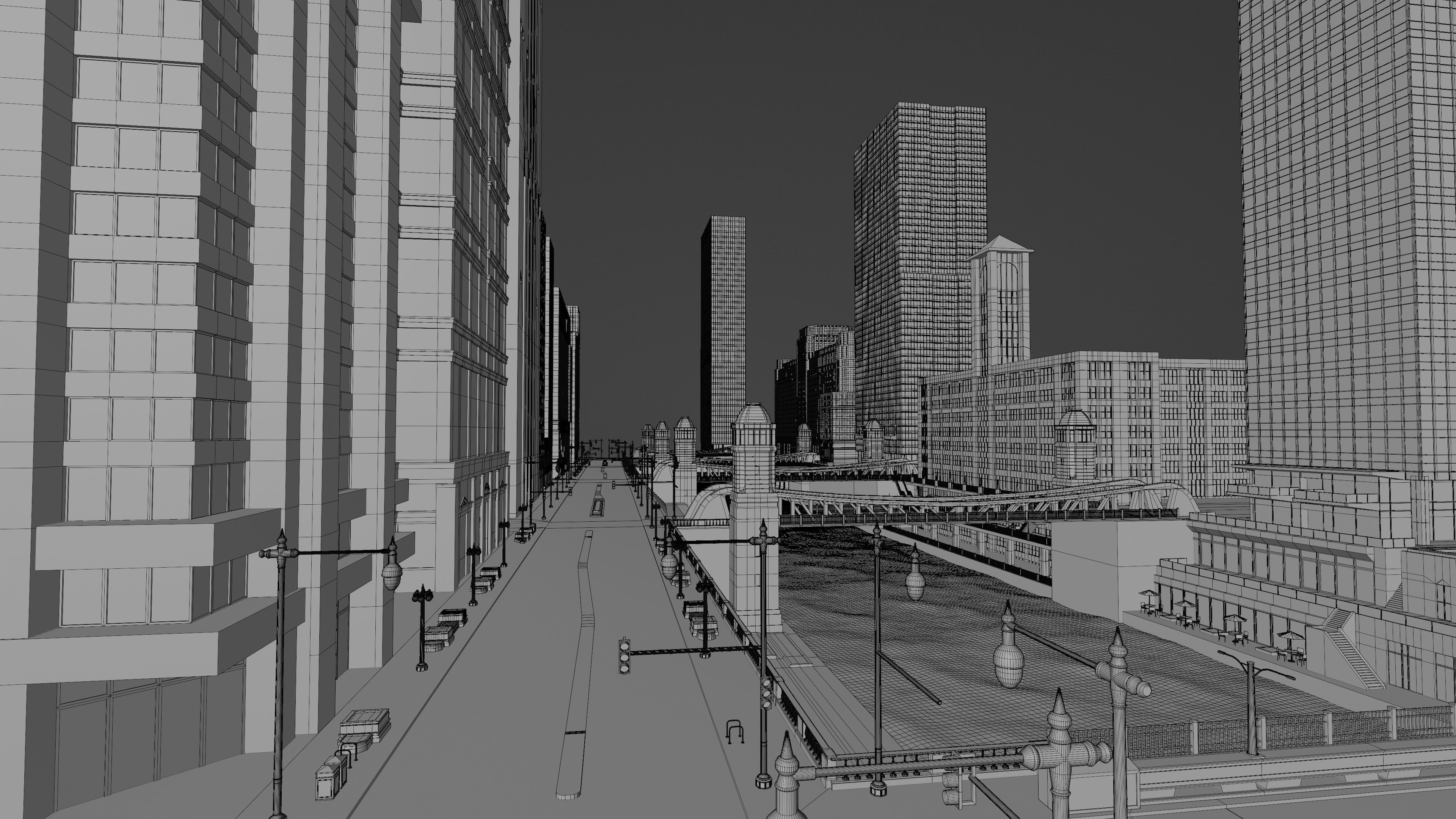 Chicago Street 3D model | CGTrader