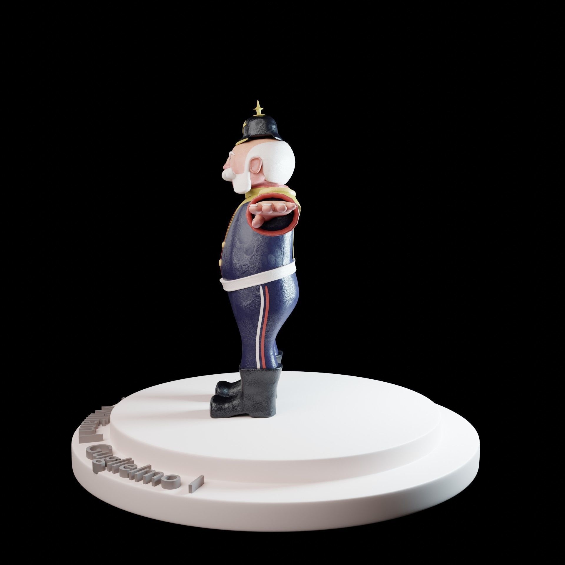 Stylized 3d William I of Prussia free VR / AR / low-poly 3D model ...