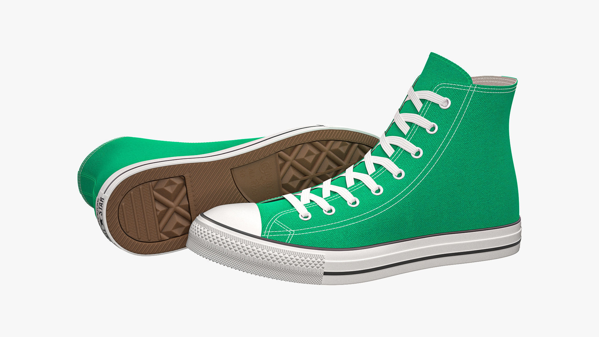 Chuck Taylor All Star Classic High Top Green 3D model | CGTrader