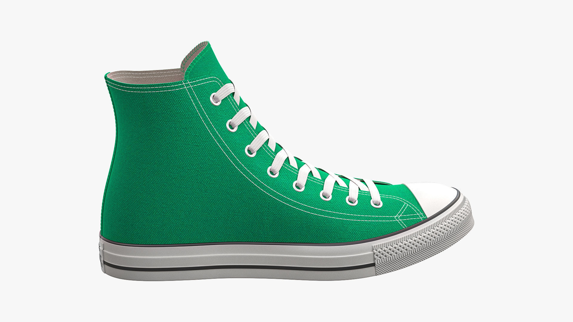 Chuck Taylor All Star Classic High Top Green 3D model | CGTrader