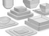 Set of square plates 3D model | CGTrader