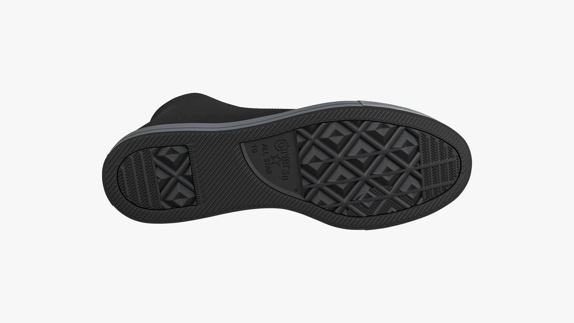 Chuck Taylor All Star Classic High Top Mono Black 3D model | CGTrader