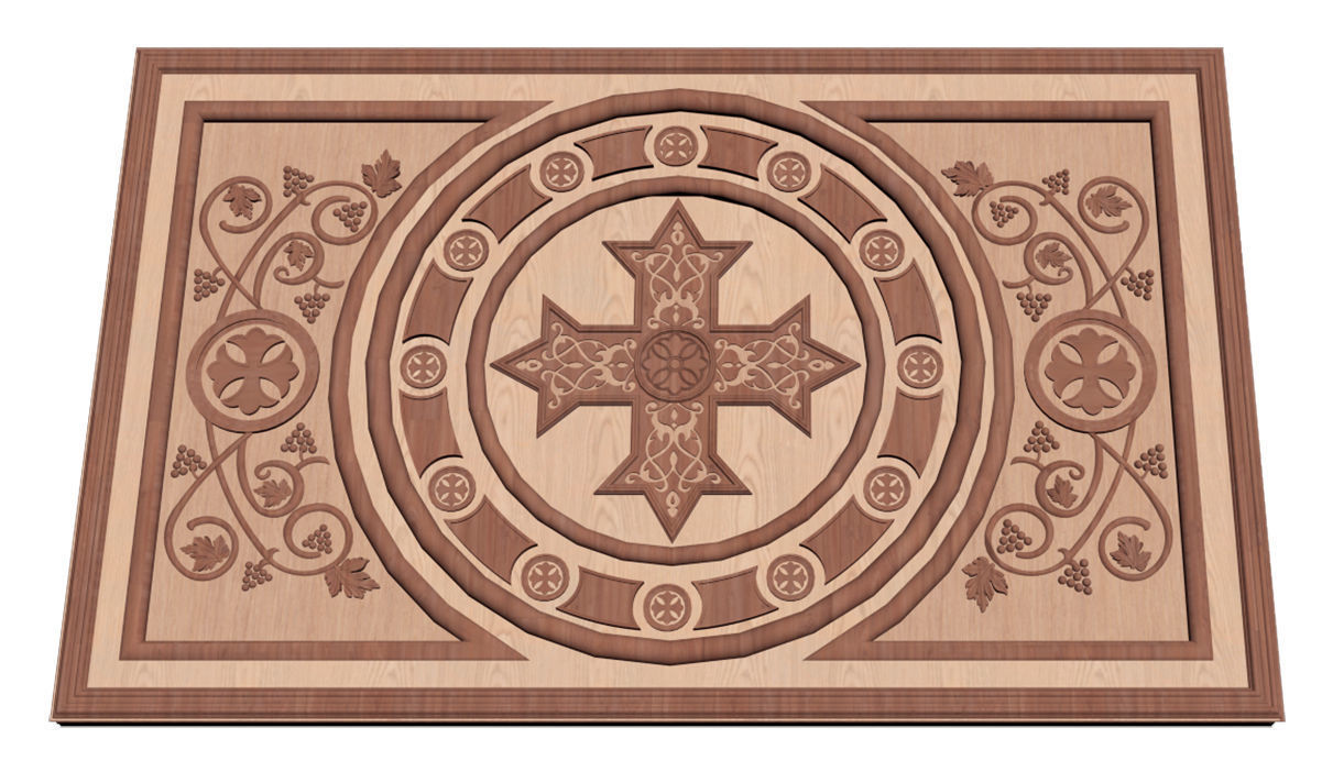 church decor wood 251 3D model | CGTrader