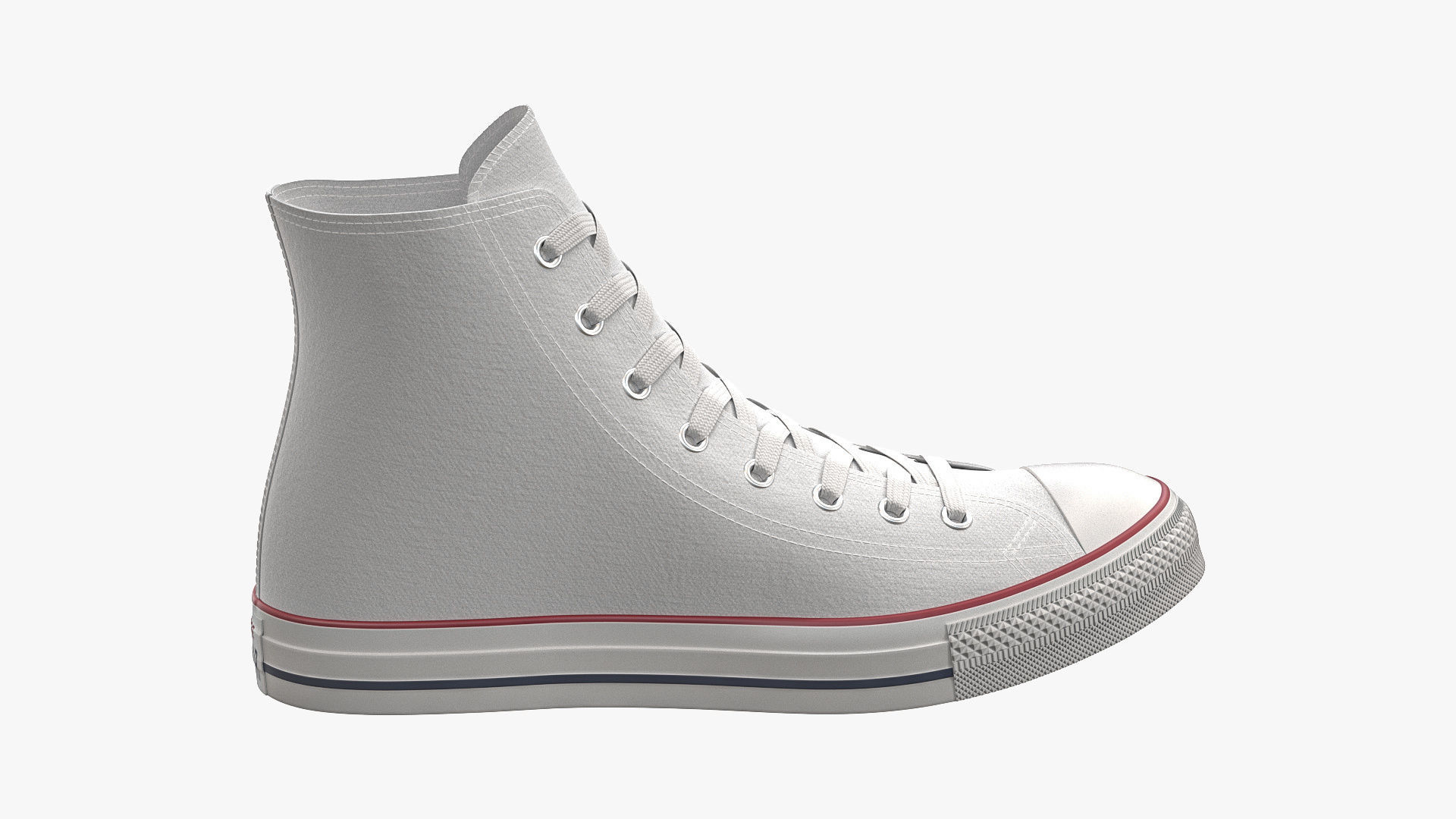 Chuck Taylor All Star Classic High Top White 3D model | CGTrader