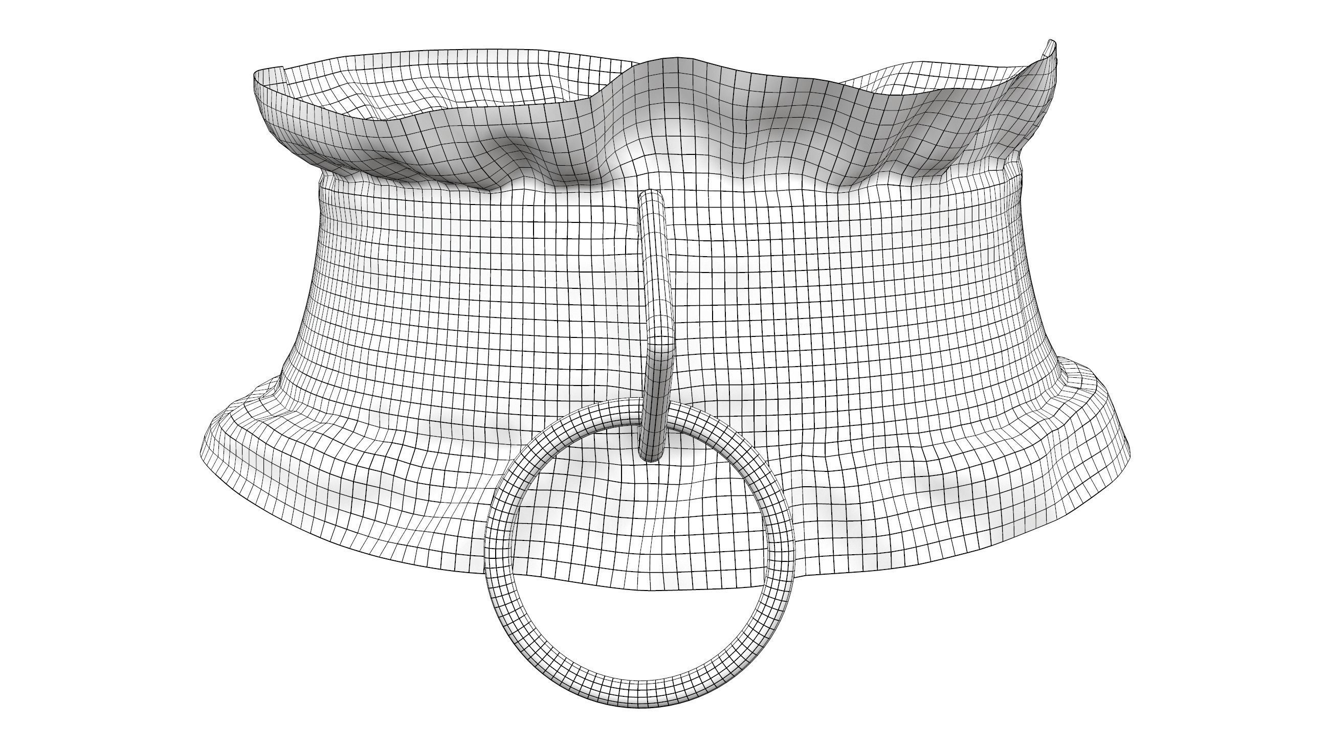 3D model Lace Hems Collar Necklace VR / AR / low-poly | CGTrader