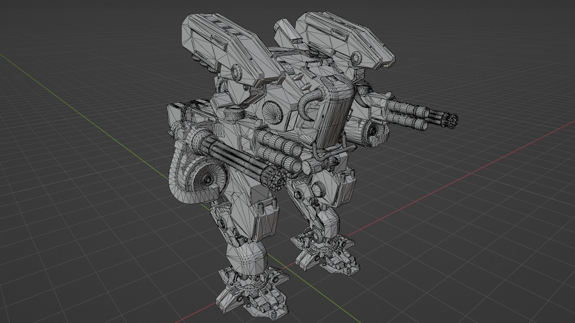 3D model Warrior Mech VR / AR / low-poly | CGTrader