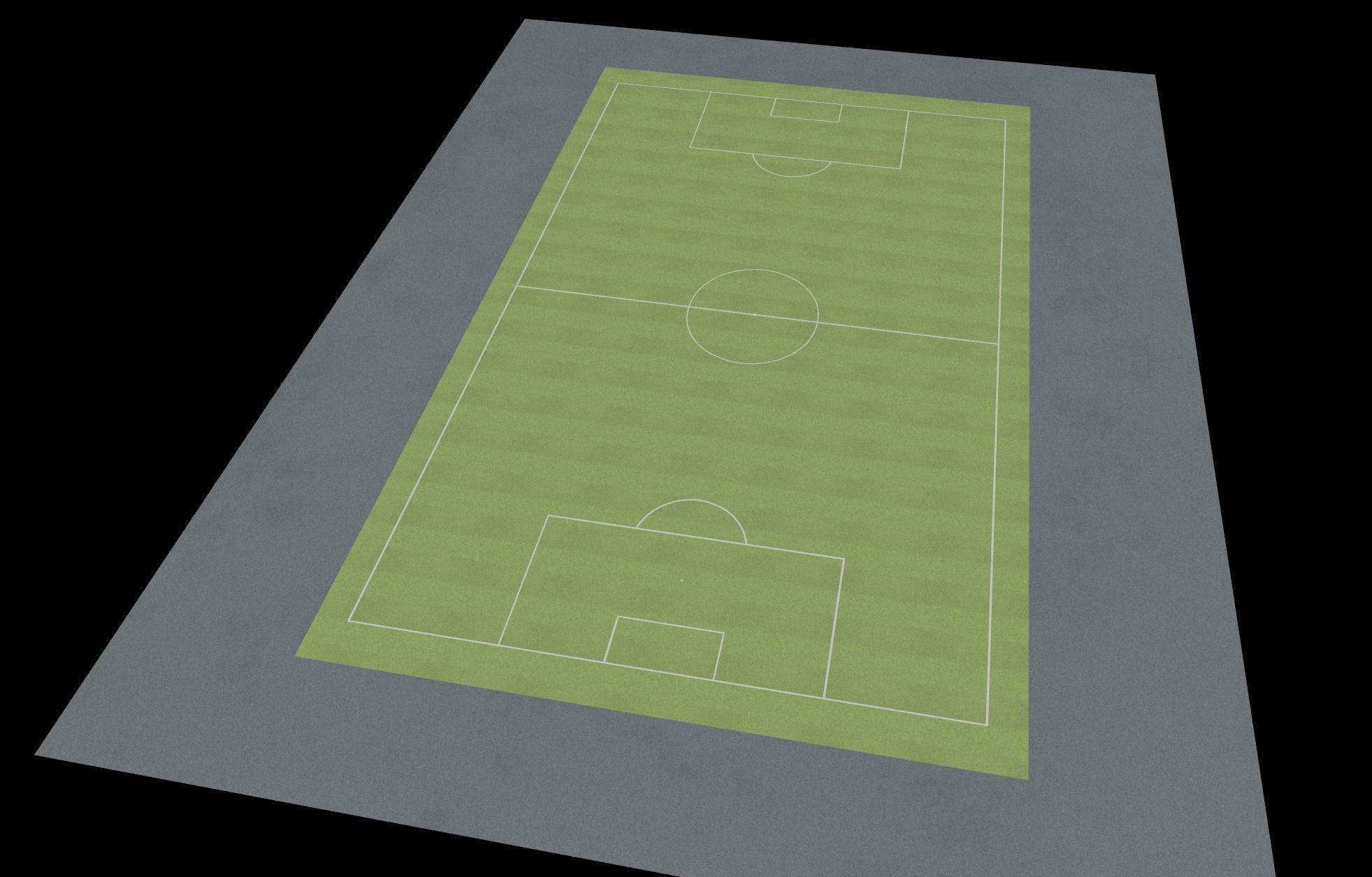 3D model Football Field with different texture options VR / AR / low ...